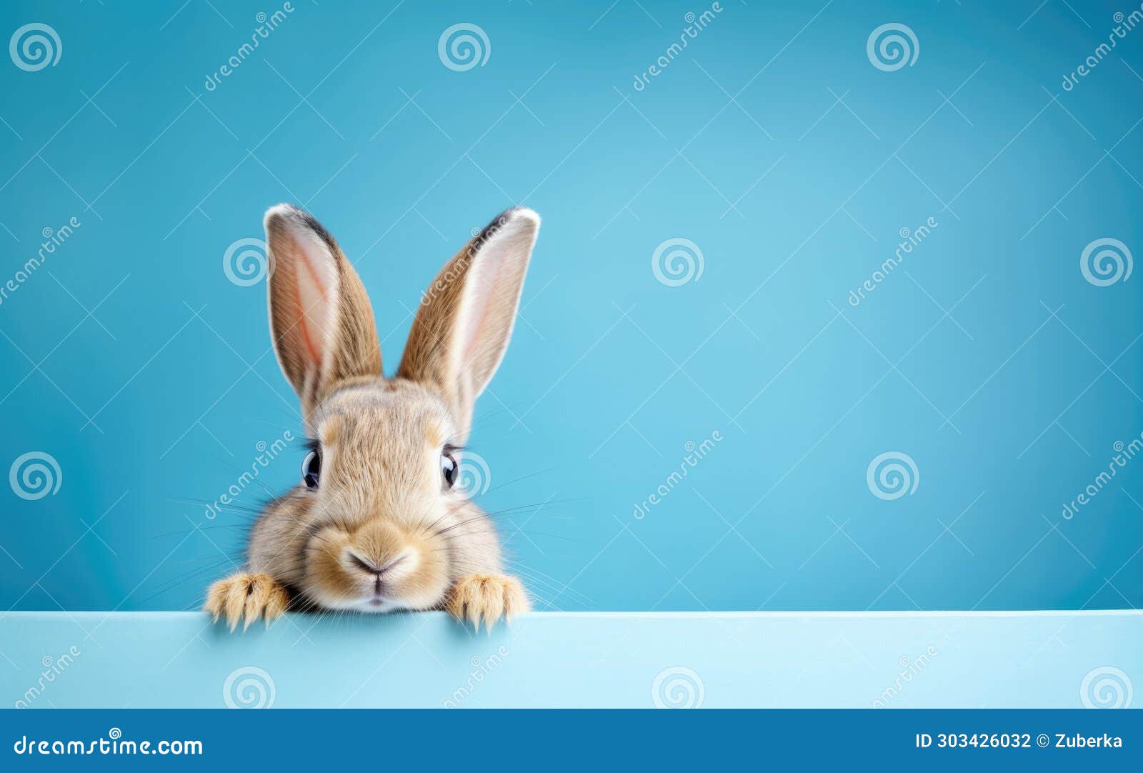 Easter Bunny Rabbit Banner stock illustration. Illustration of holiday ...