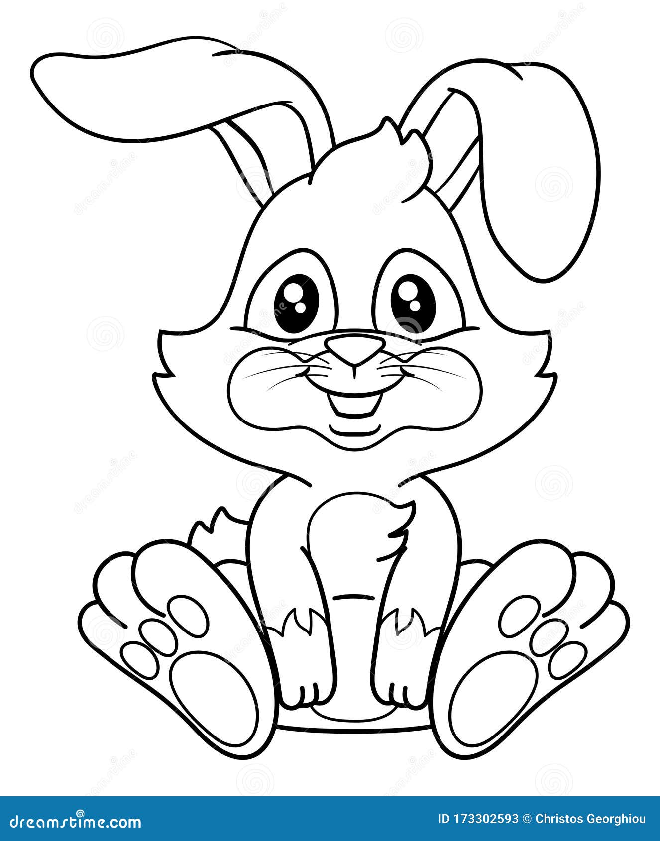 Easter Bunny Rabbit Cartoon Stock Vector - Illustration of holiday ...