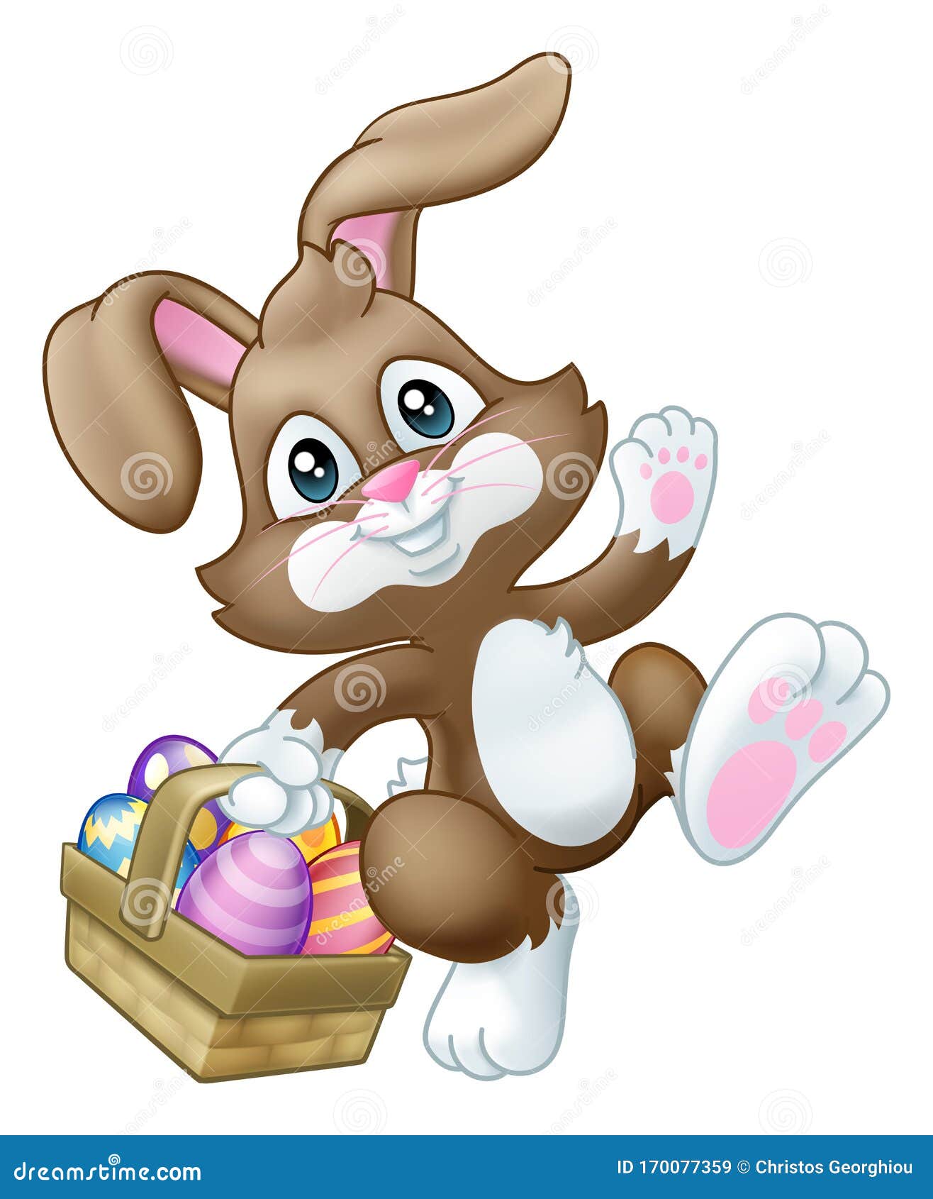 Easter Bunny Rabbit Eggs Basket Cartoon Stock Vector - Illustration of ... Easter Bunny Rabbit Eggs Basket Cartoon Stock Vector - Illustration of ...
