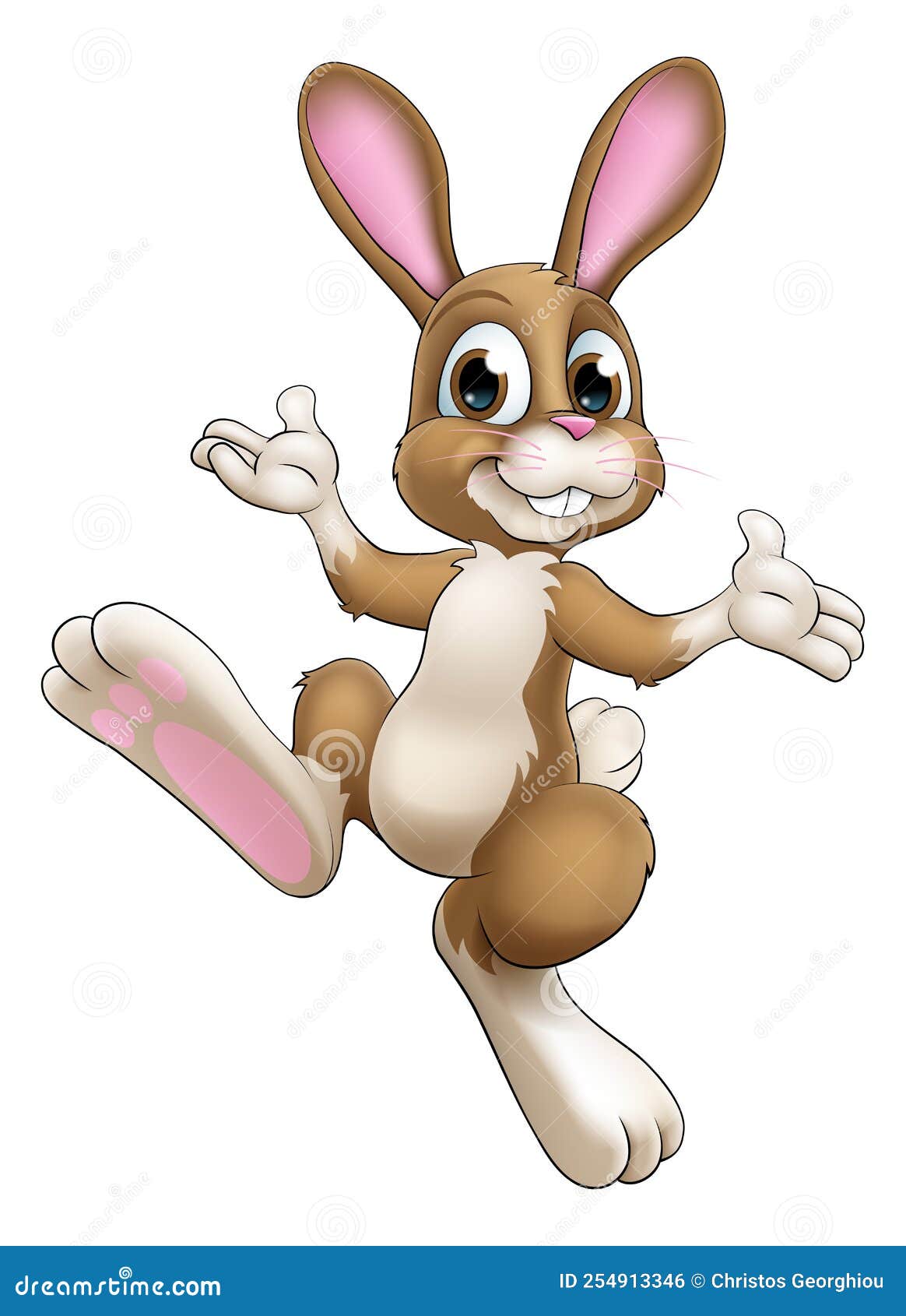 Easter Bunny Rabbit Cartoon Character Illustration Stock Vector ...