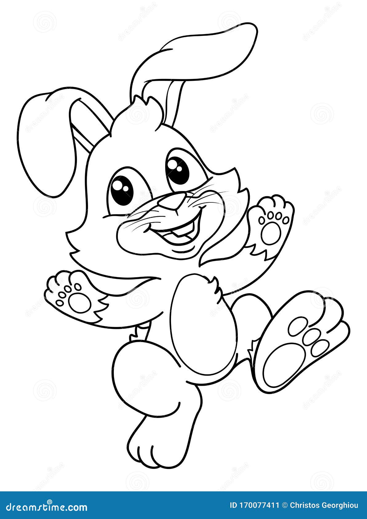 Easter Bunny Rabbit Cartoon Stock Vector - Illustration of background ...