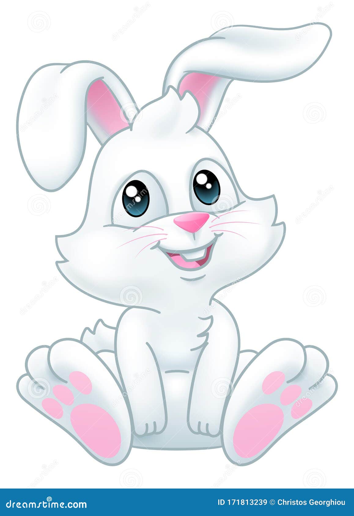 Easter Bunny Rabbit Cartoon Stock Vector - Illustration of hunt ...