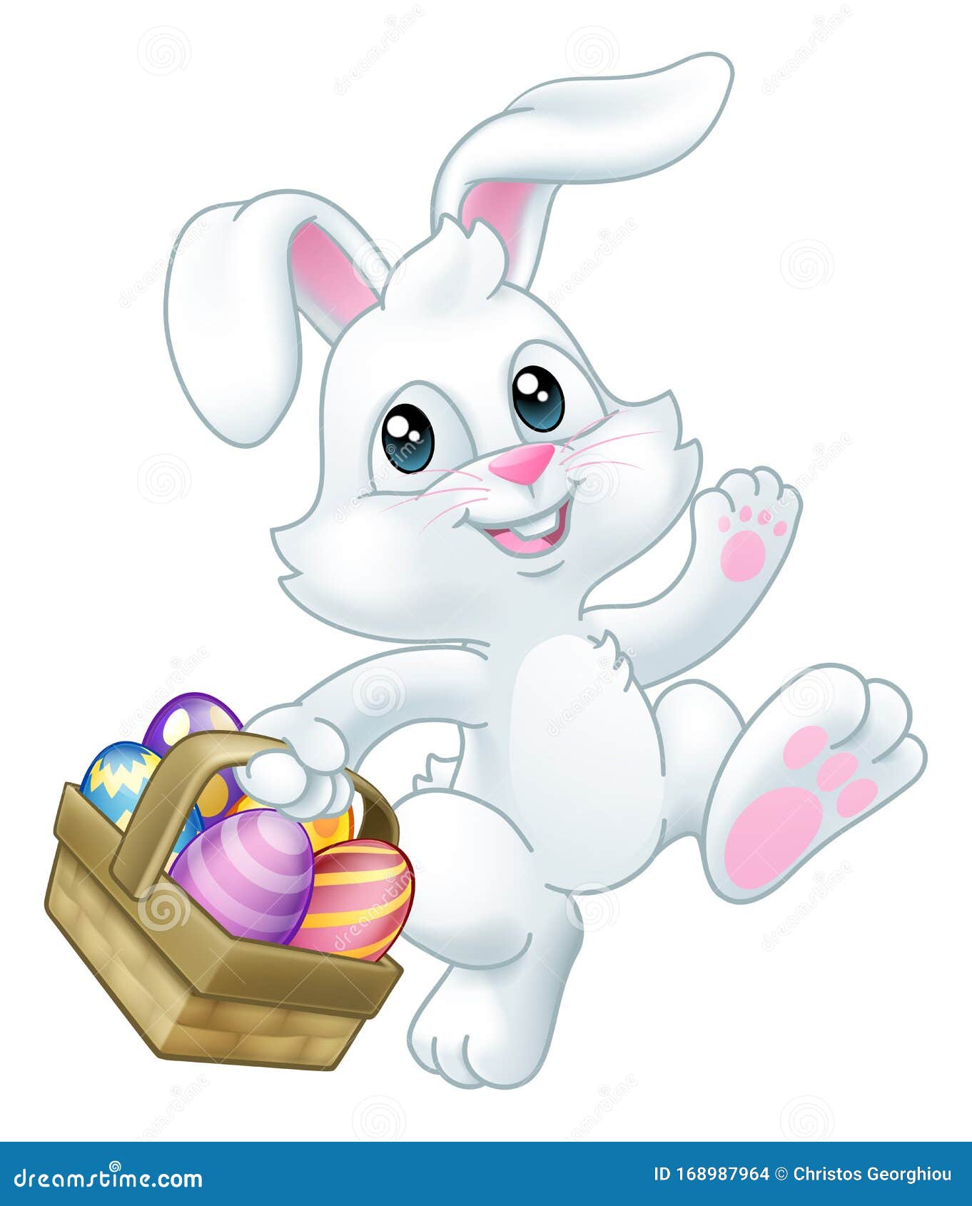 Easter Bunny Rabbit Eggs Basket Cartoon Stock Vector - Illustration of ... Easter Bunny Rabbit Eggs Basket Cartoon Stock Vector - Illustration of ...