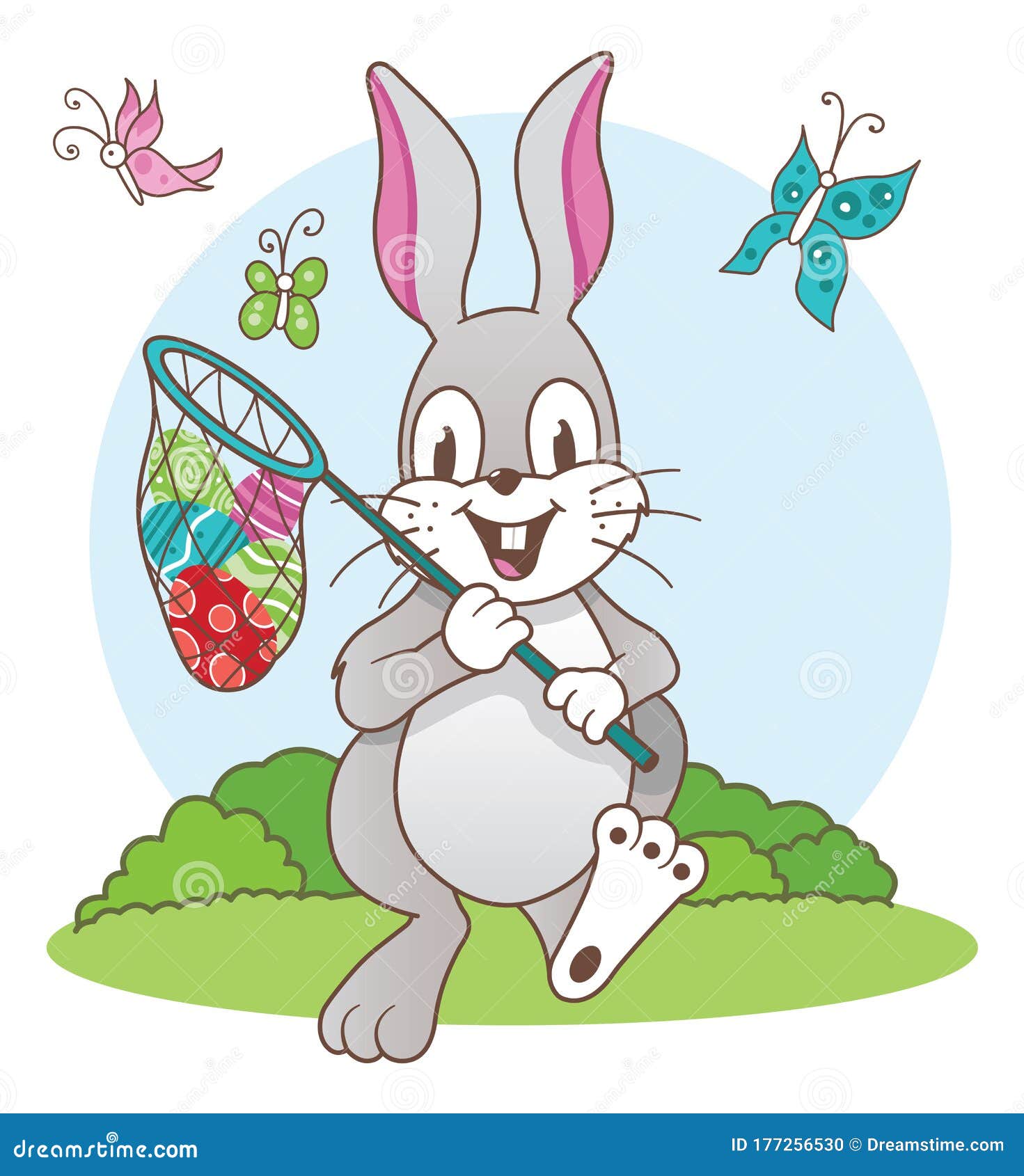 Easter Bunny Rabbit with Eggs Illustration Vector Stock Vector ... Easter Bunny Rabbit with Eggs Illustration Vector Stock Vector ...