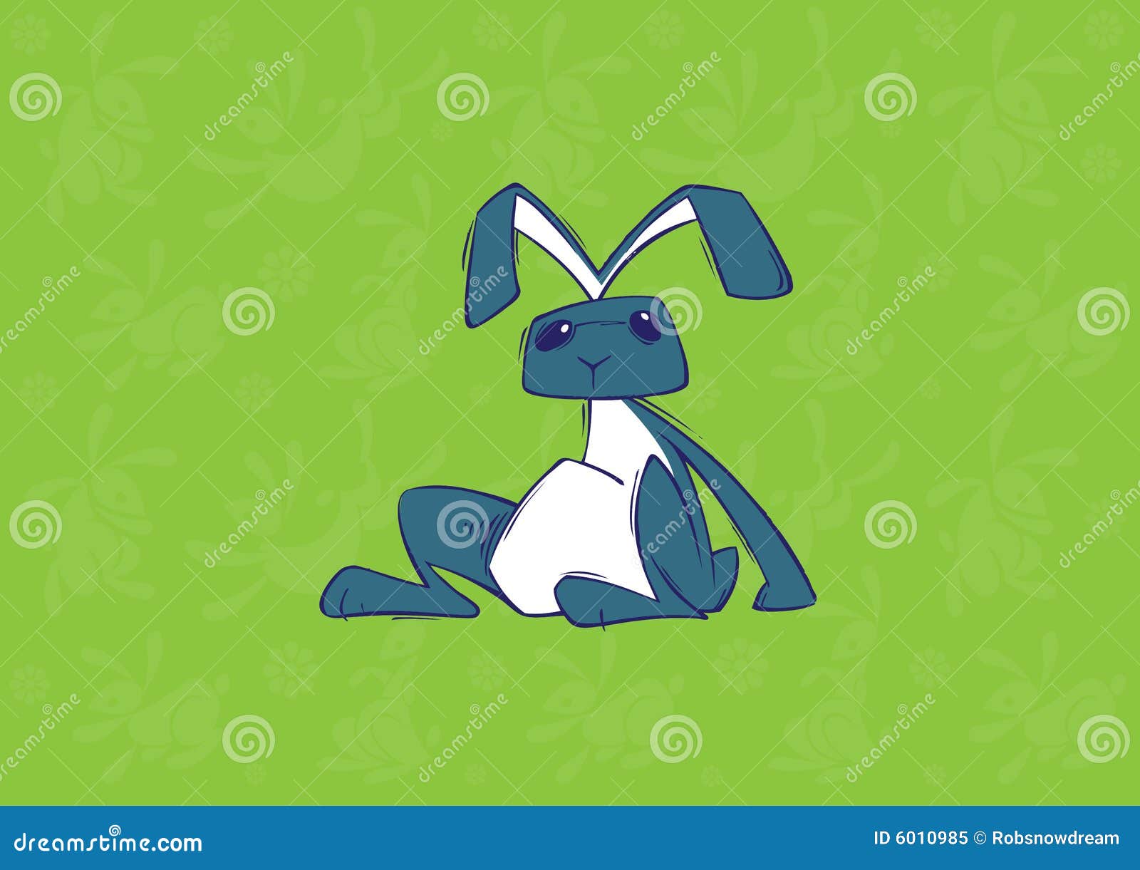 Easter bunny reclining stock vector. Illustration of easter - 6010985