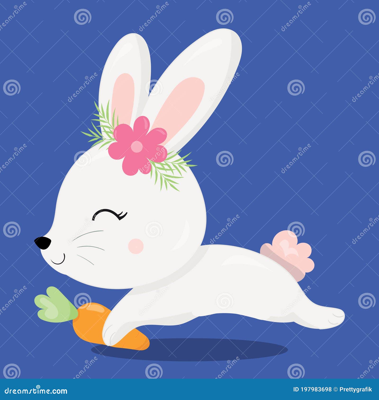 EASTER BUNNY RUN 03 stock vector. Illustration of easter - 197983698