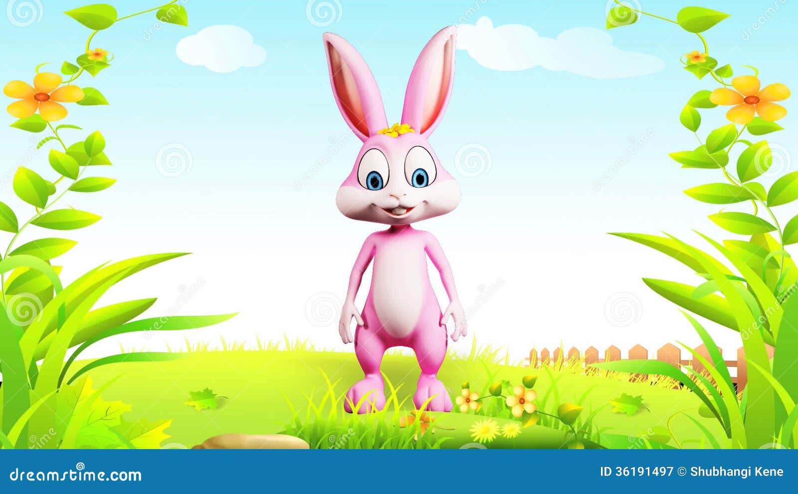 Easter Bunny saying hello stock video. Video of bunny - 36191497