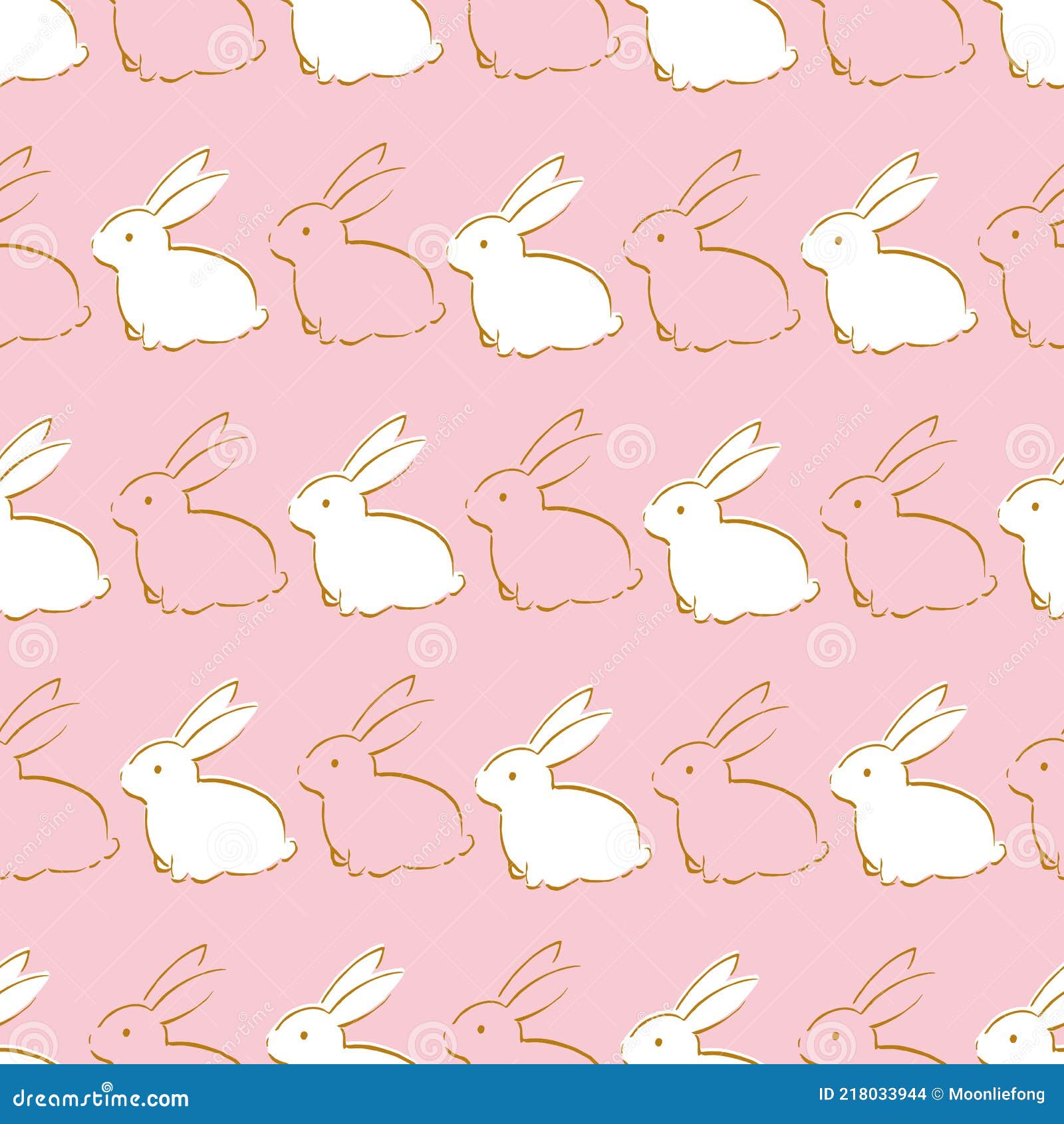 Easter Bunny Seamless Pattern Stock Vector - Illustration of cartoon ...