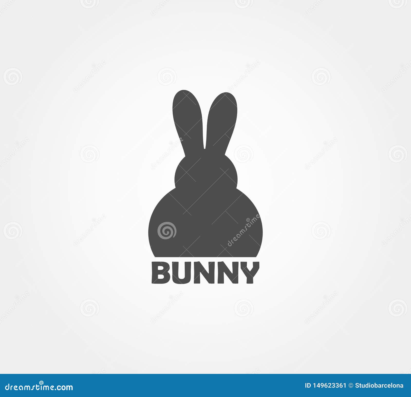 Easter Bunny Shape Logo Icon Stock Vector - Illustration of symbol ...