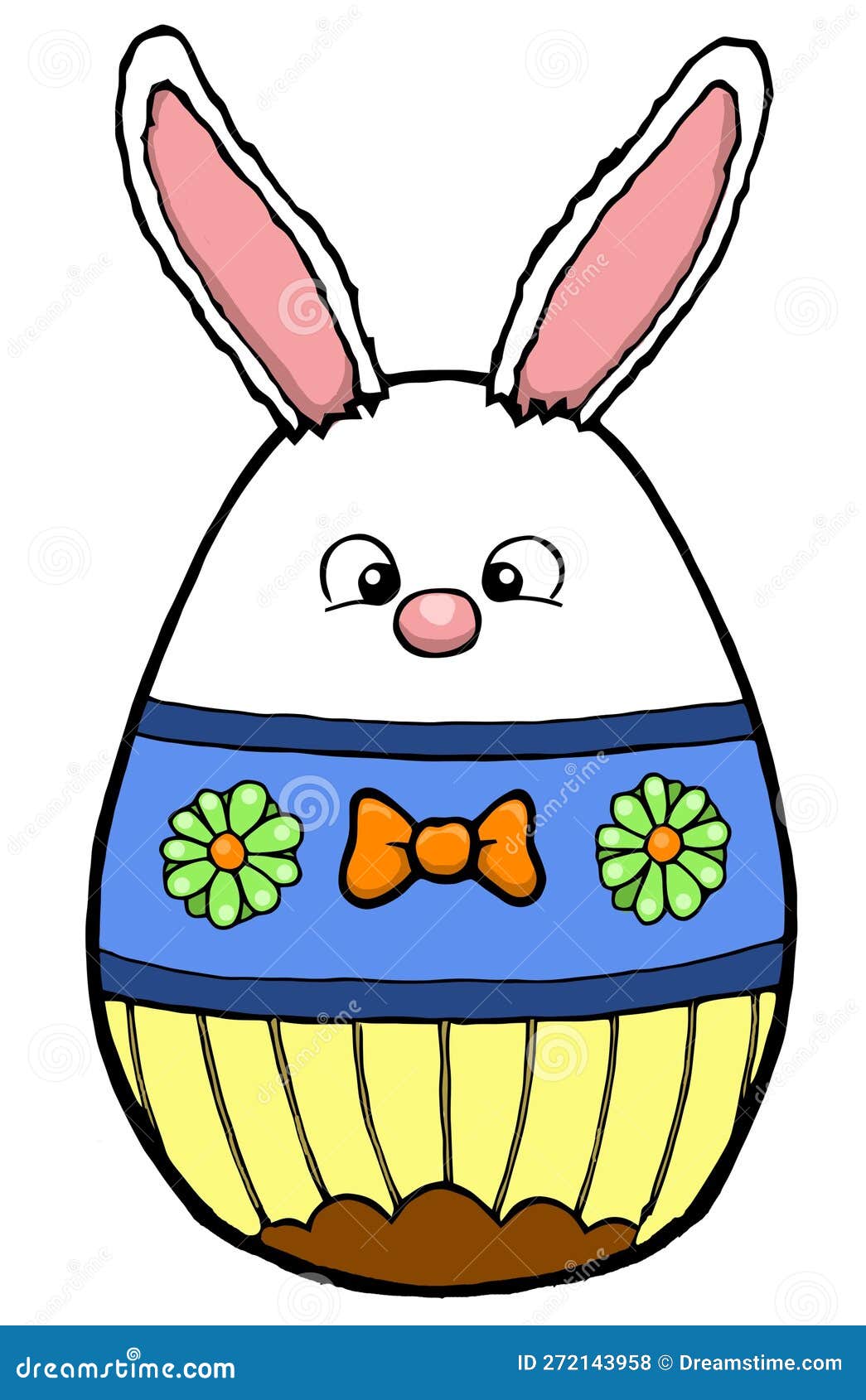 Easter Bunny Shaped Like an Egg Stock Vector - Illustration of yellow ...