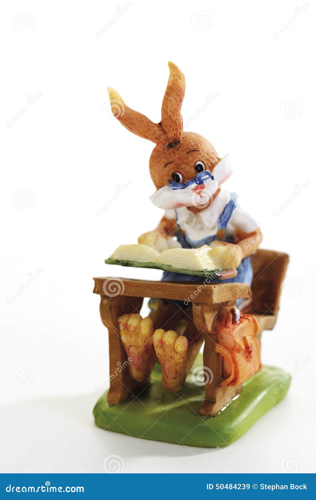Easter Bunny Sitting on Form Stock Image - Image of gift, happiness ...