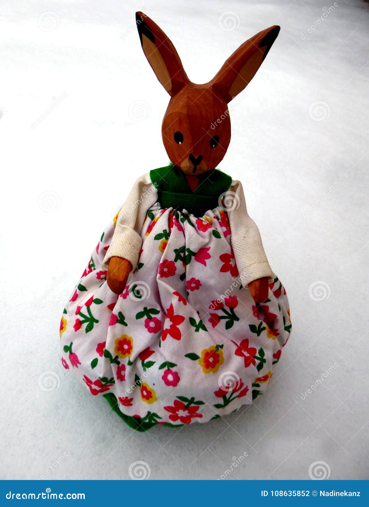 Easter Bunny in the Snow with Copy Space for Text Happy Easter Stock ...