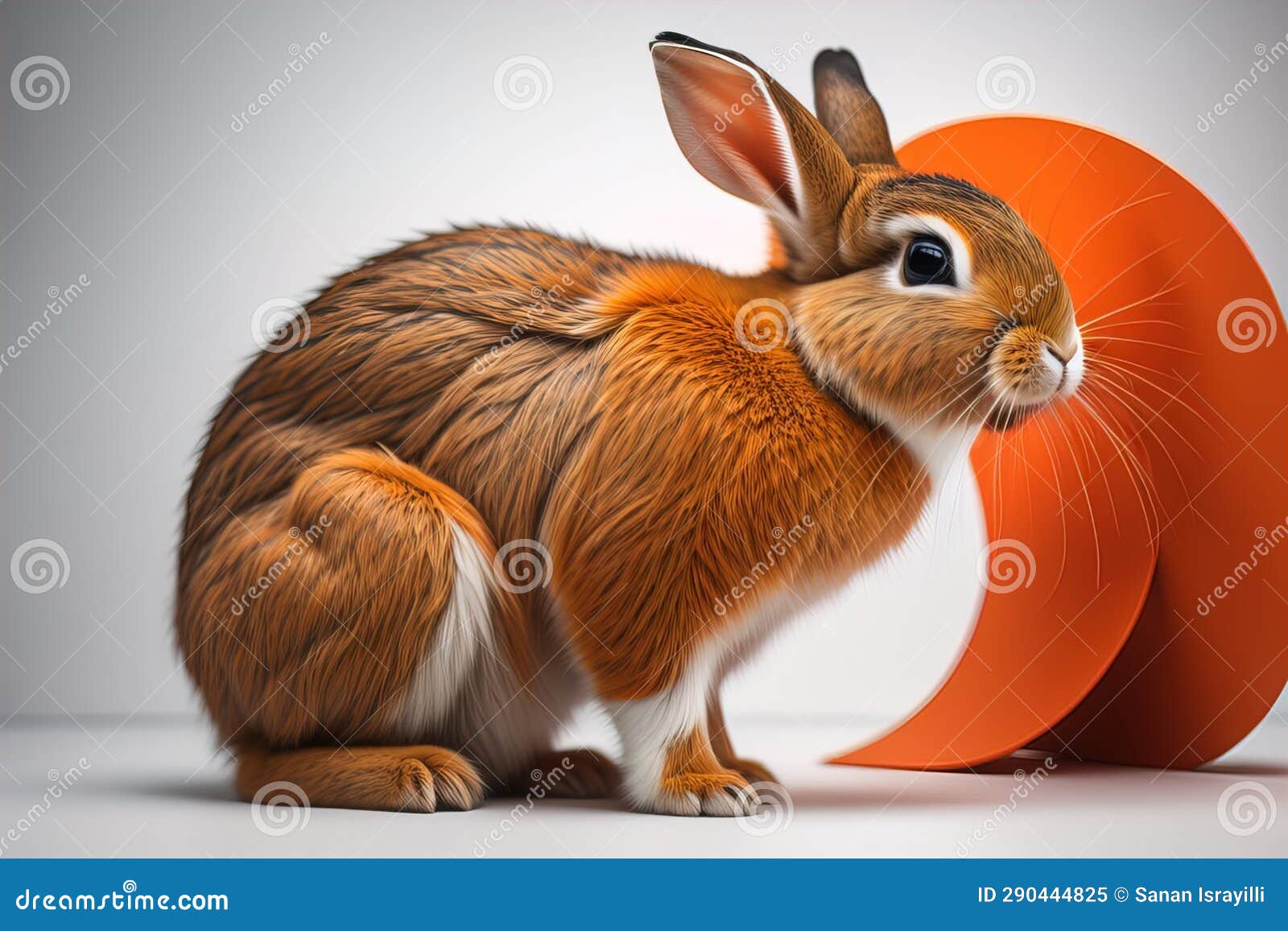 Easter Bunny on a Solid Color Background. Ai Generative Stock ...
