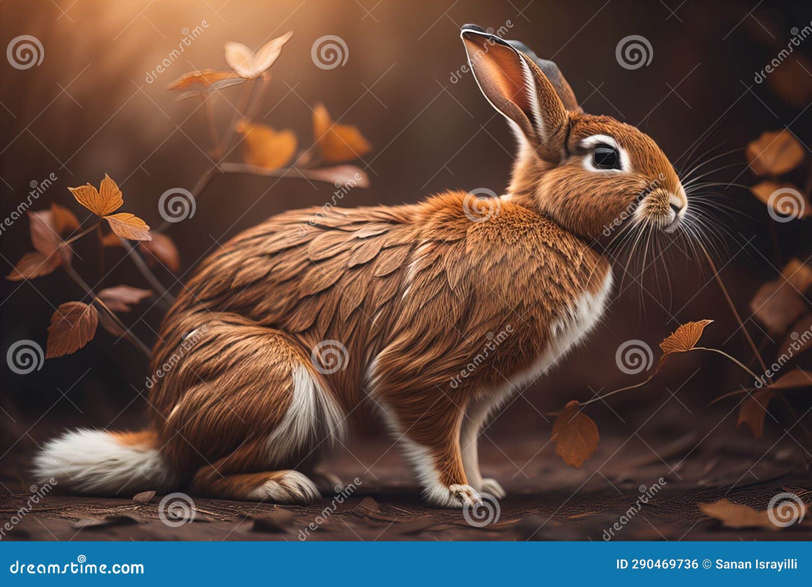 Easter Bunny on a Solid Color Background. Ai Generative Stock ...