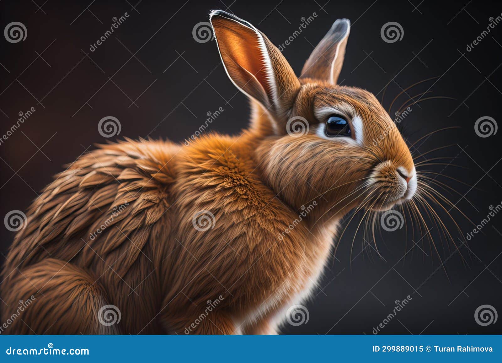 Easter Bunny on a Solid Color Background. Ai Generative Stock Image ...
