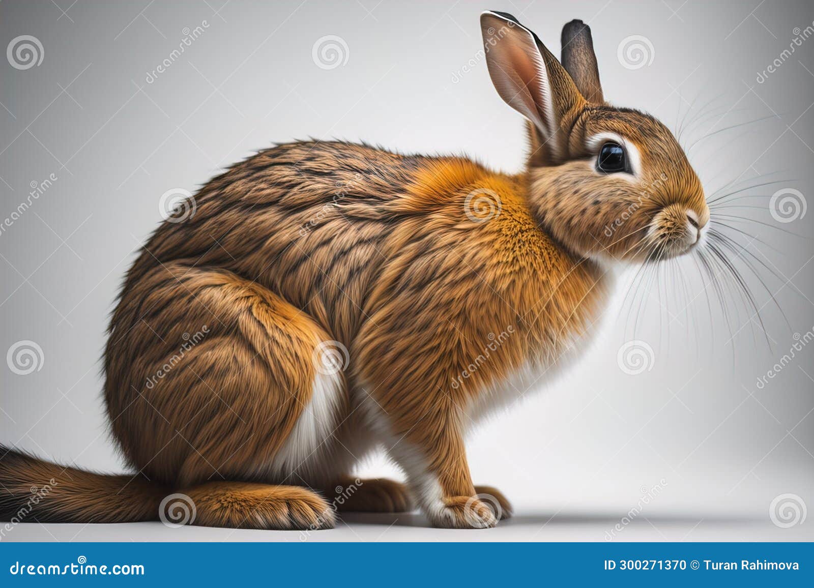 Easter Bunny on a Solid Color Background. Ai Generative Stock Photo ...