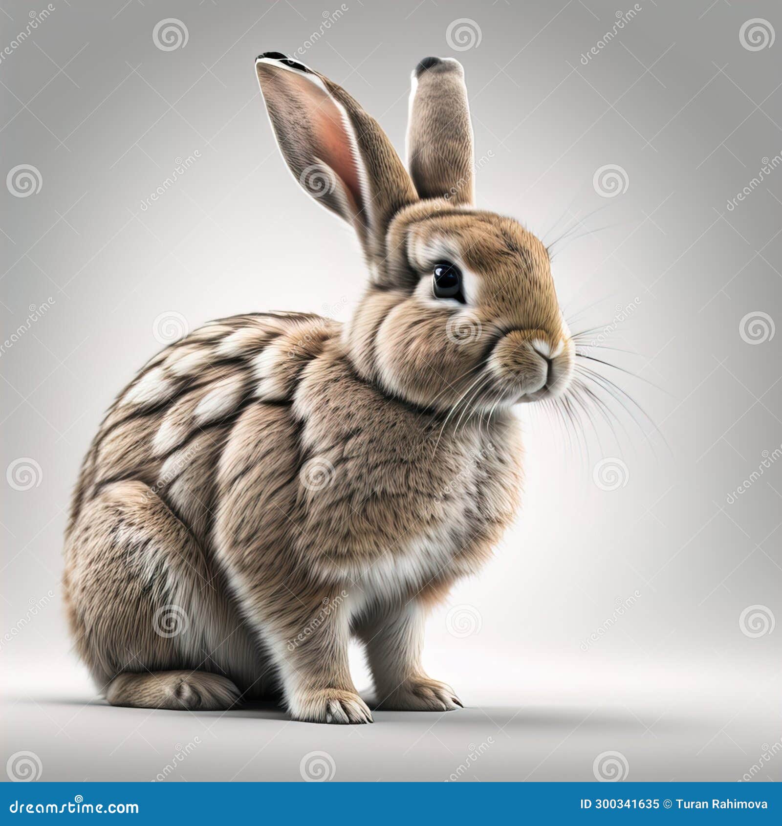 Easter Bunny on a Solid Color Background. Ai Generative Stock Image ...