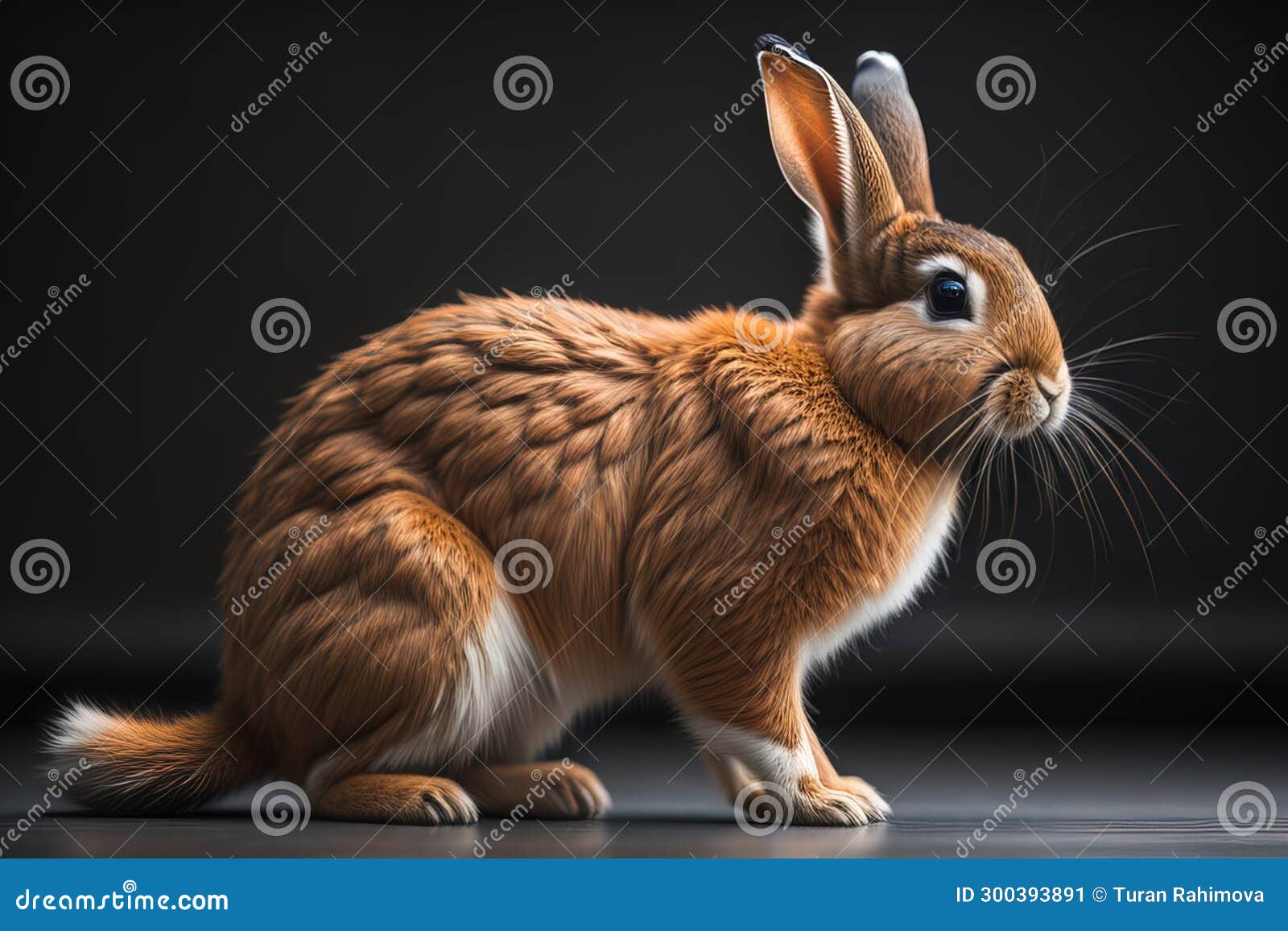 Easter Bunny on a Solid Color Background. Ai Generative Stock ...