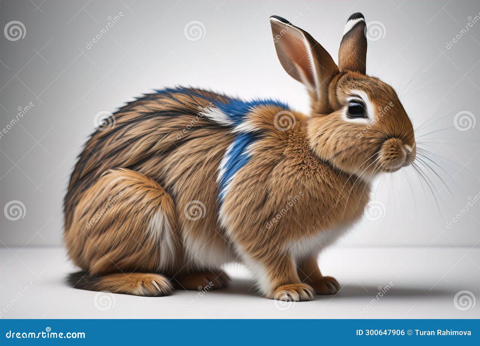 Easter Bunny on a Solid Color Background. Ai Generative Stock ...