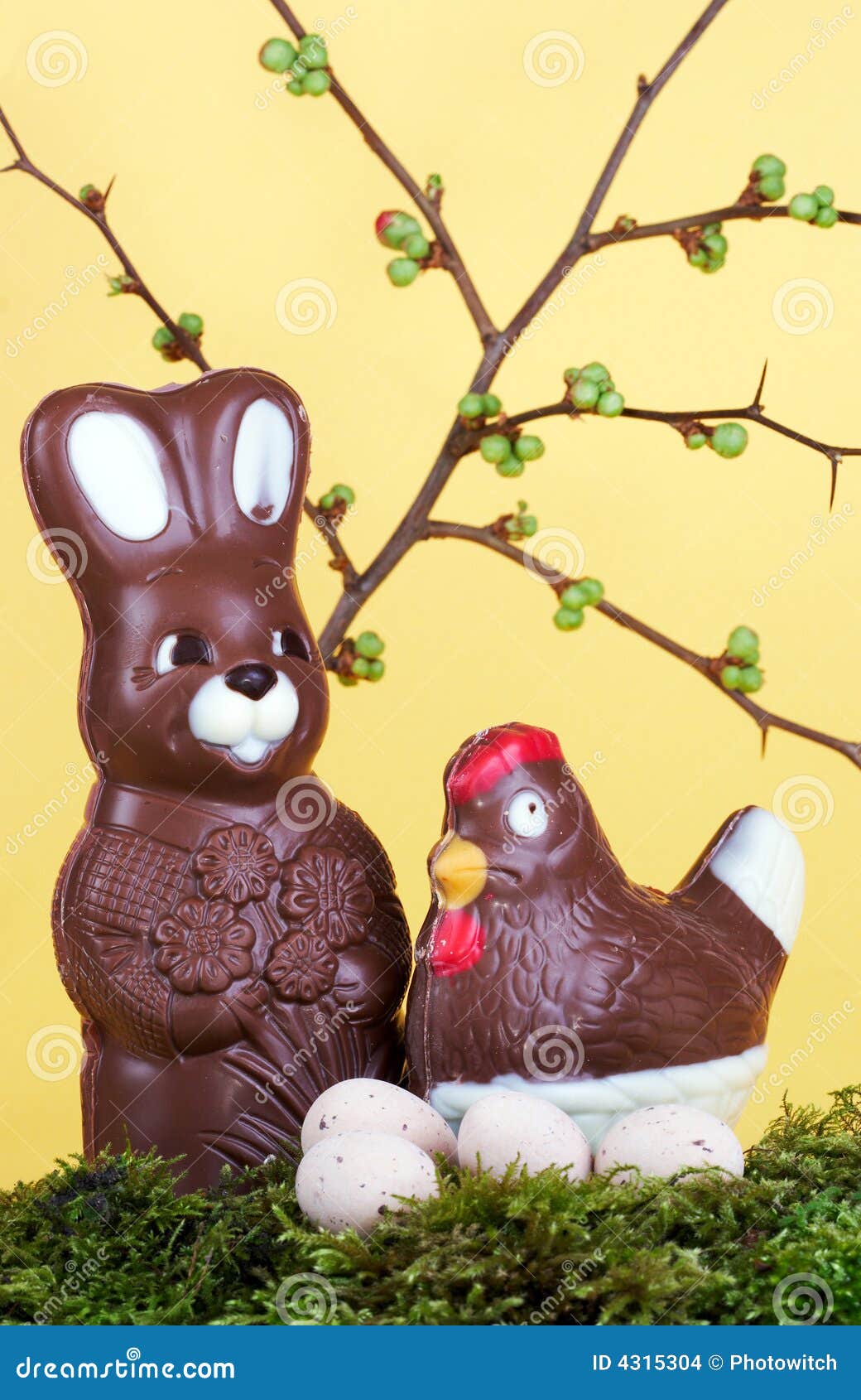 Easter Bunny in springtime stock photo. Image of nest - 4315304