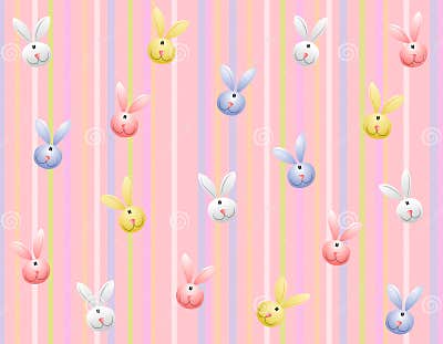 Easter Bunny Striped Background Stock Illustration - Illustration of ...