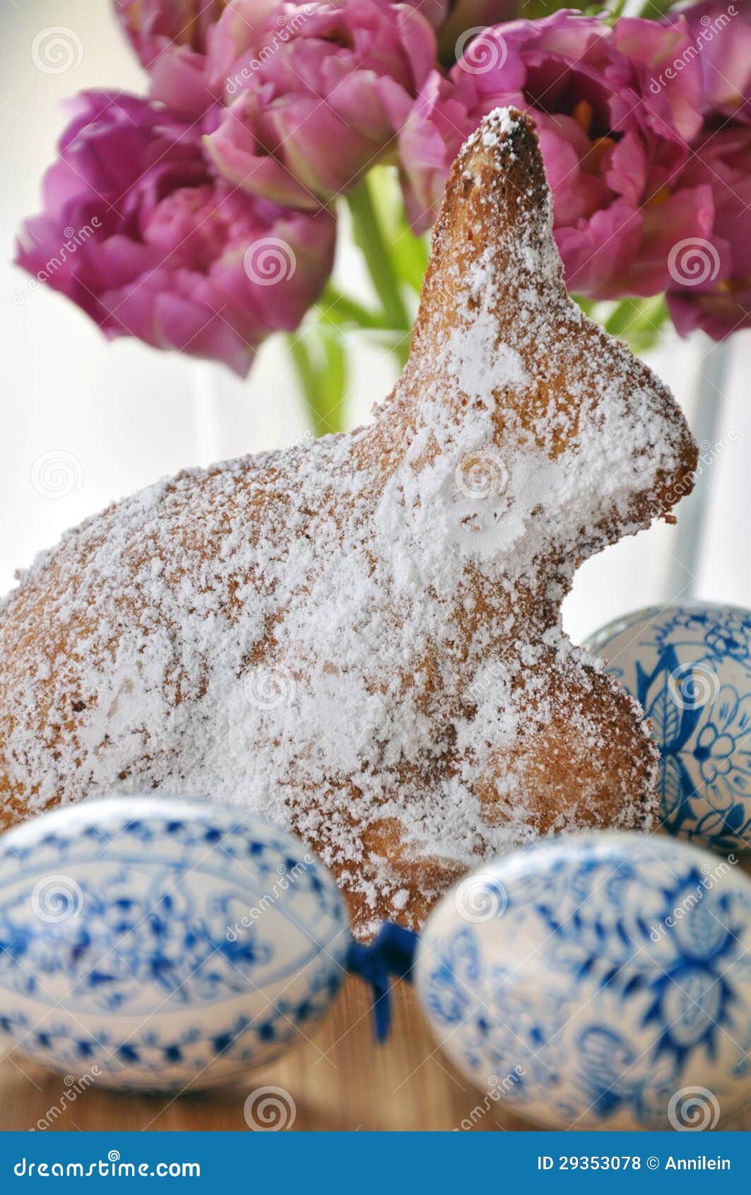 Easter Bunny with Tulips stock photo. Image of bunny - 29353078