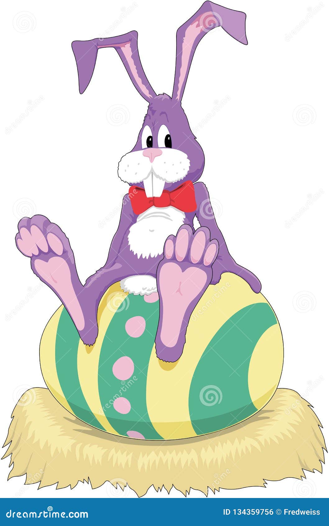 Easter Bunny Vector Cartoon Illustration Stock Vector - Illustration of ...