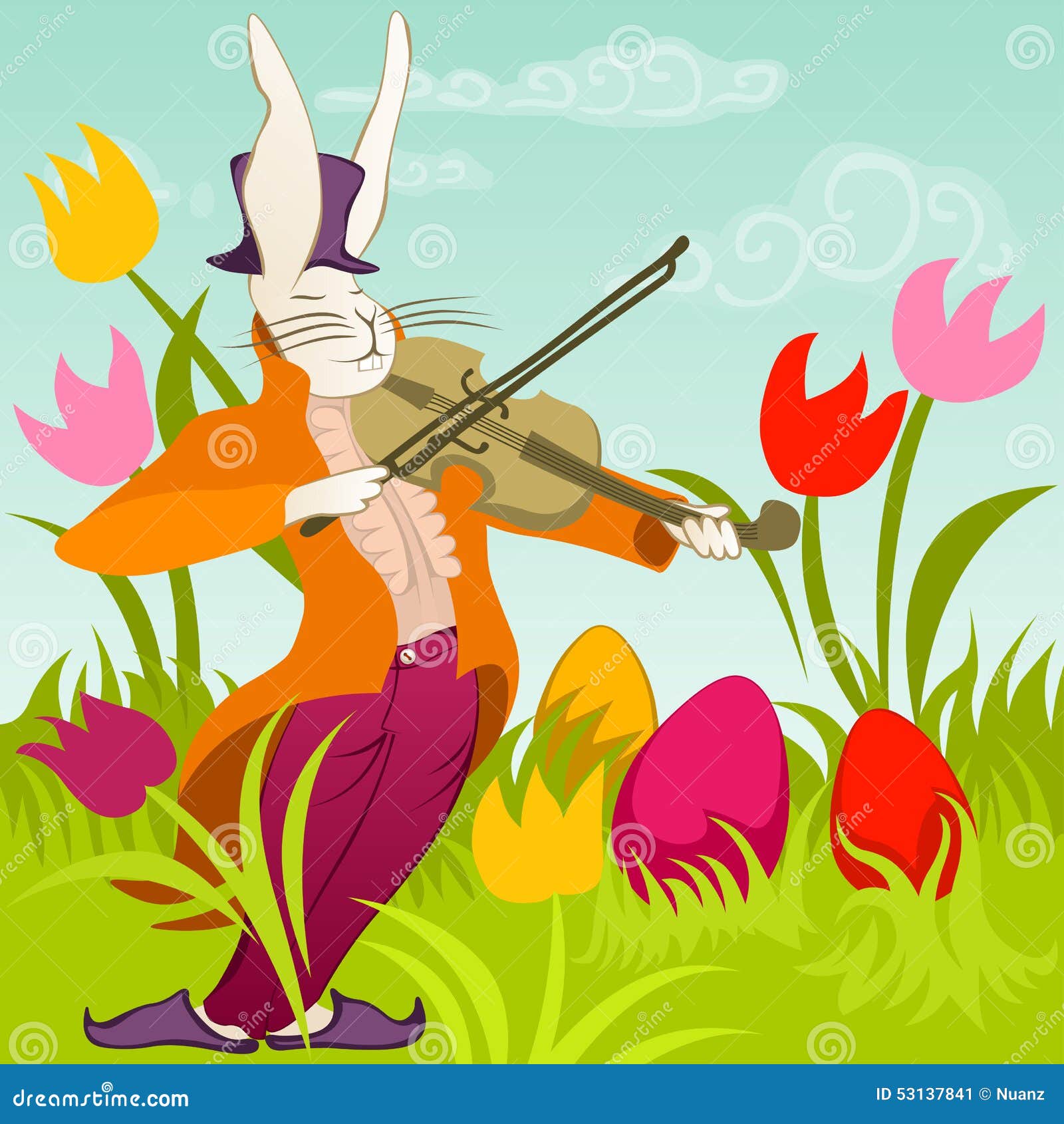 Easter Bunny Violin Stock Illustrations – 7 Easter Bunny Violin Stock ...