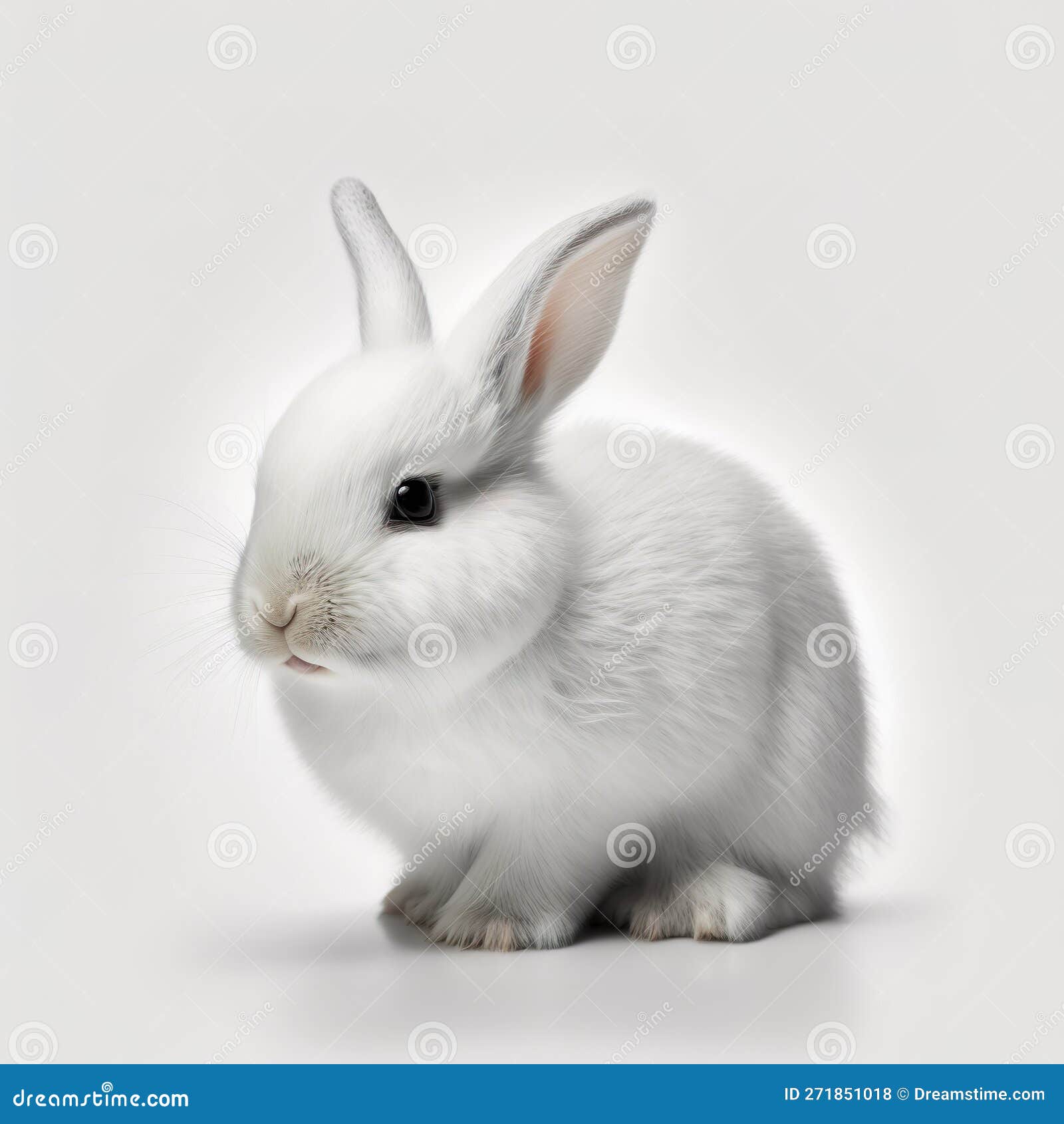 Easter Bunny on White Background Stock Illustration - Illustration of ...