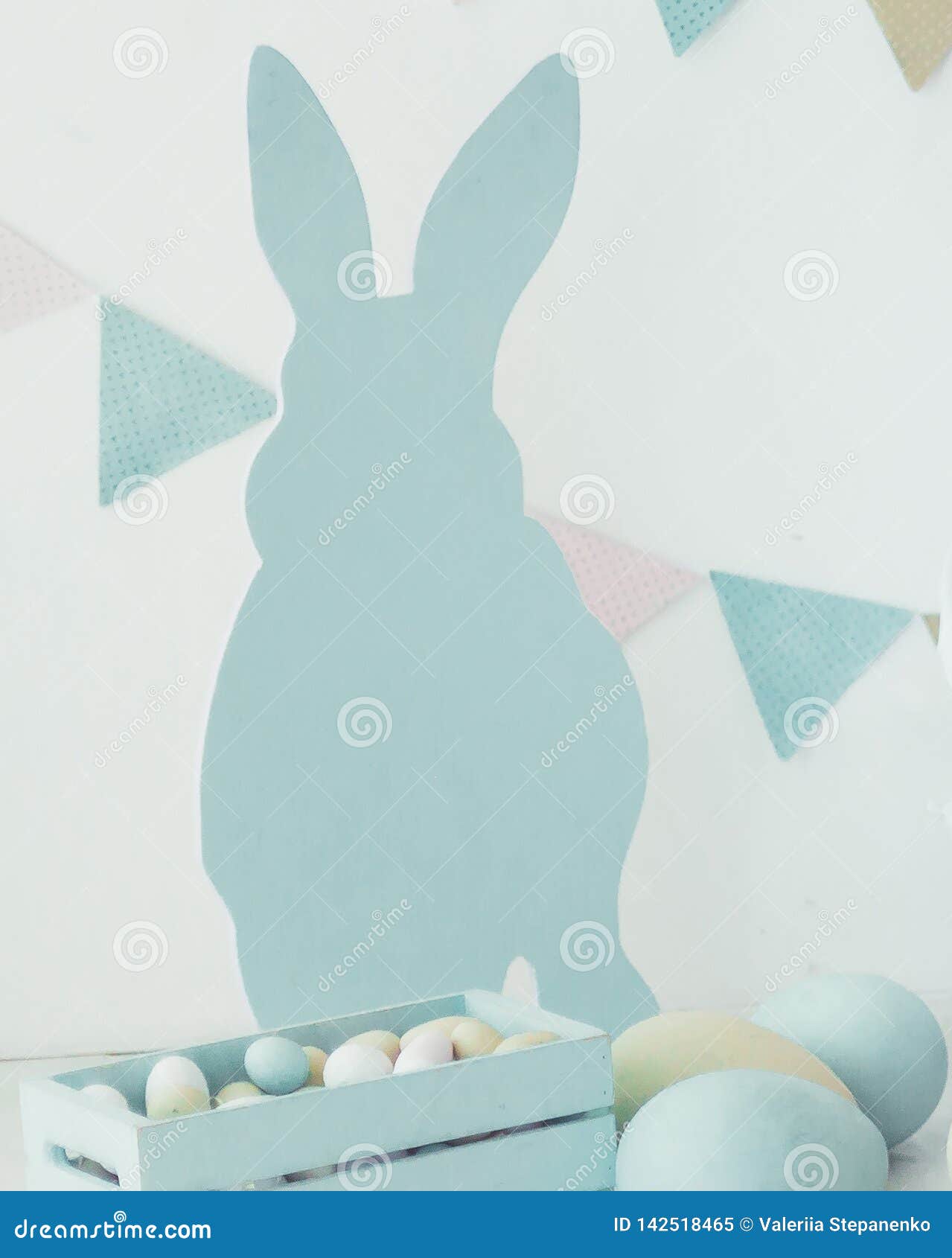 Easter Bunny on a White Background Stock Image - Image of colorful ...