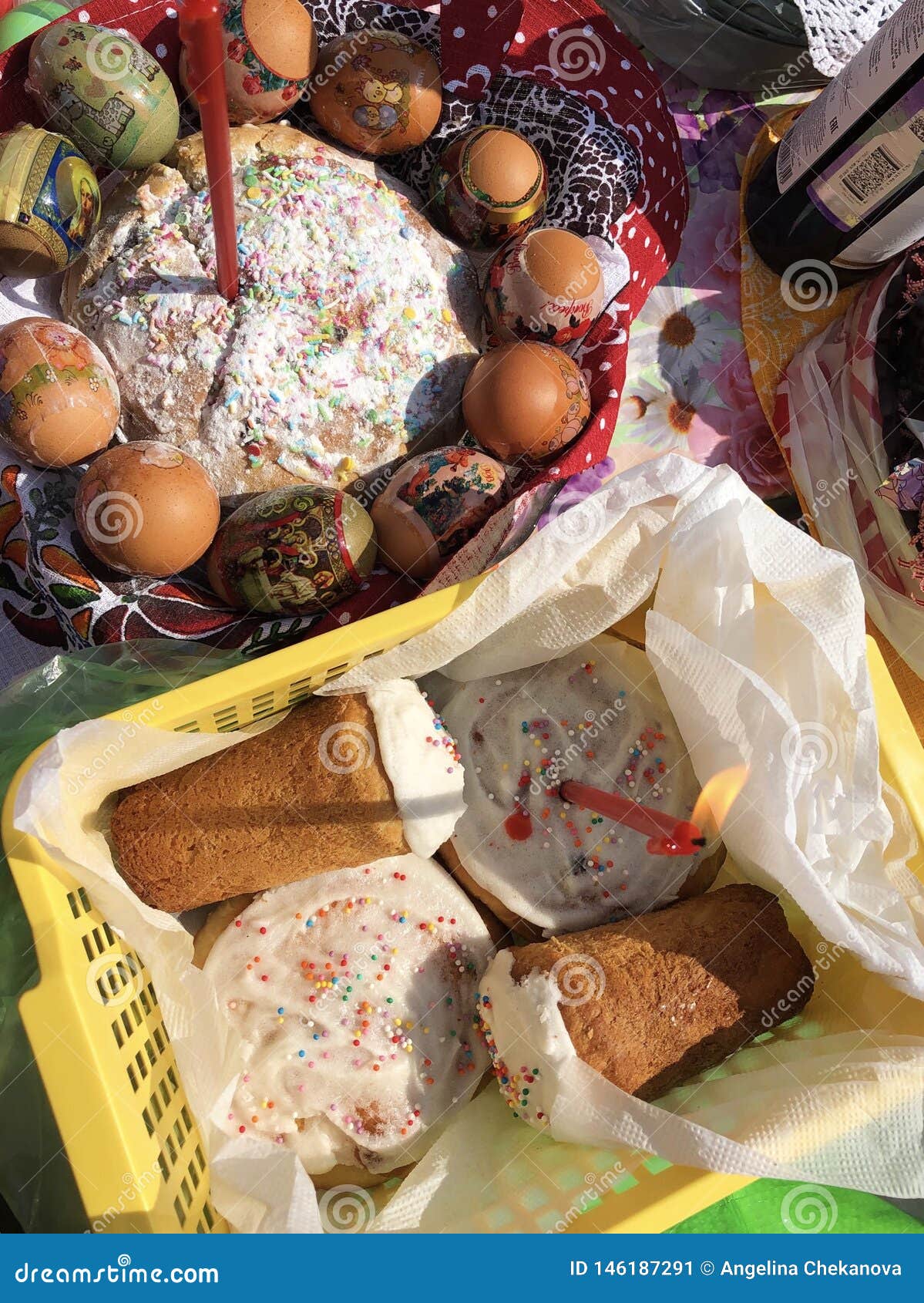 Easter Cakes and Eggs in the Christian Church Stock Image - Image of ...