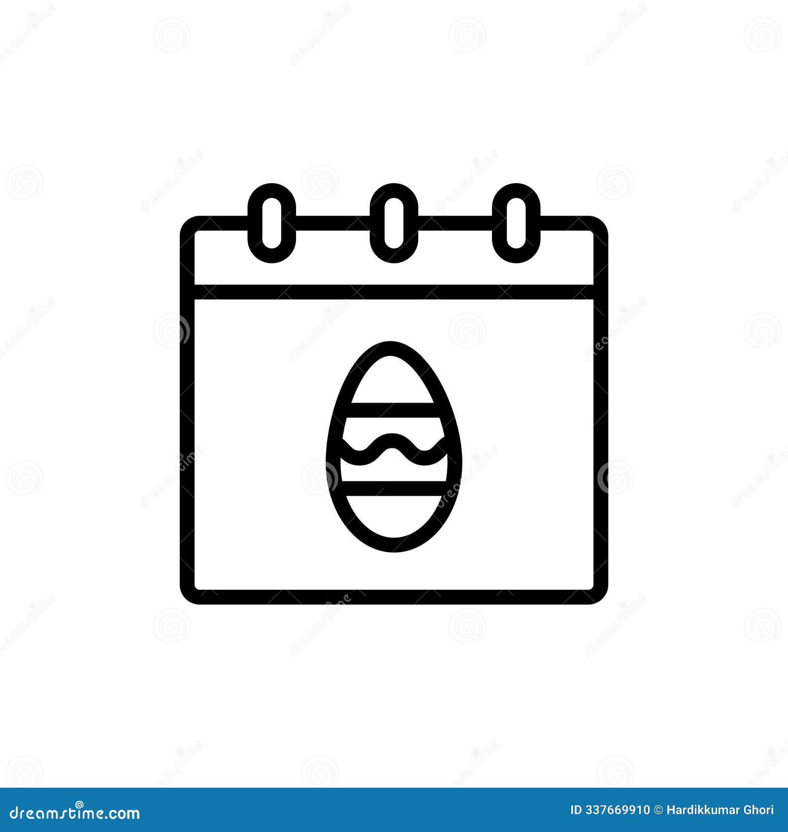 Easter Calendar Icon. Spring Easter Event Calendar Vector Symbol Stock ...