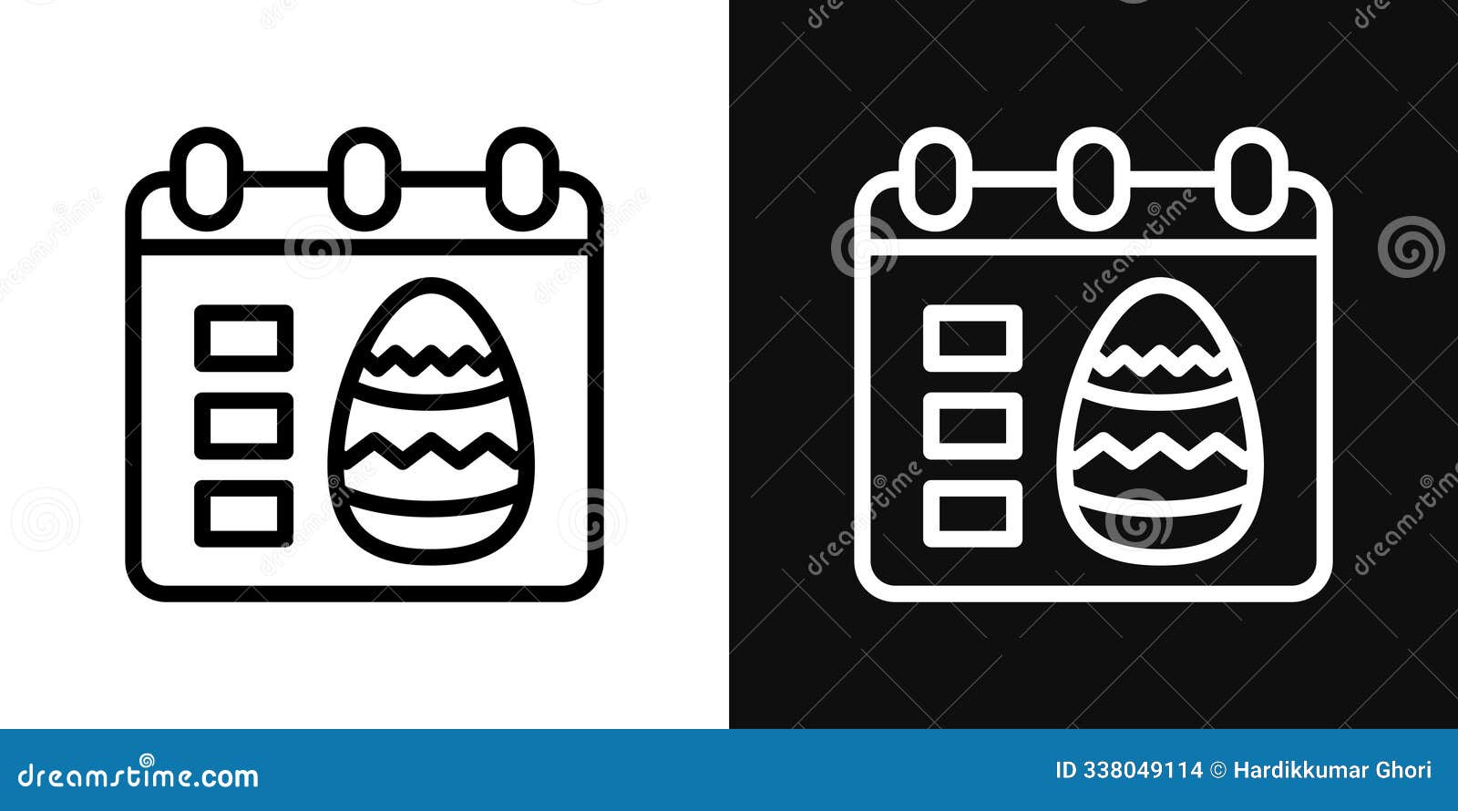 Easter Calendar Icon. Spring Easter Event Calendar Vector Symbol Stock ...