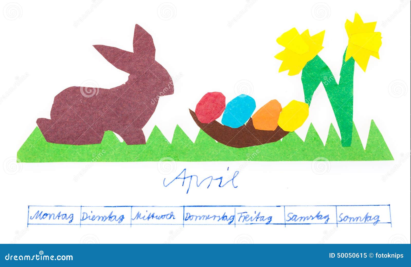 Easter, Calendar Picture, April Stock Image - Image of kids, daffodils ...