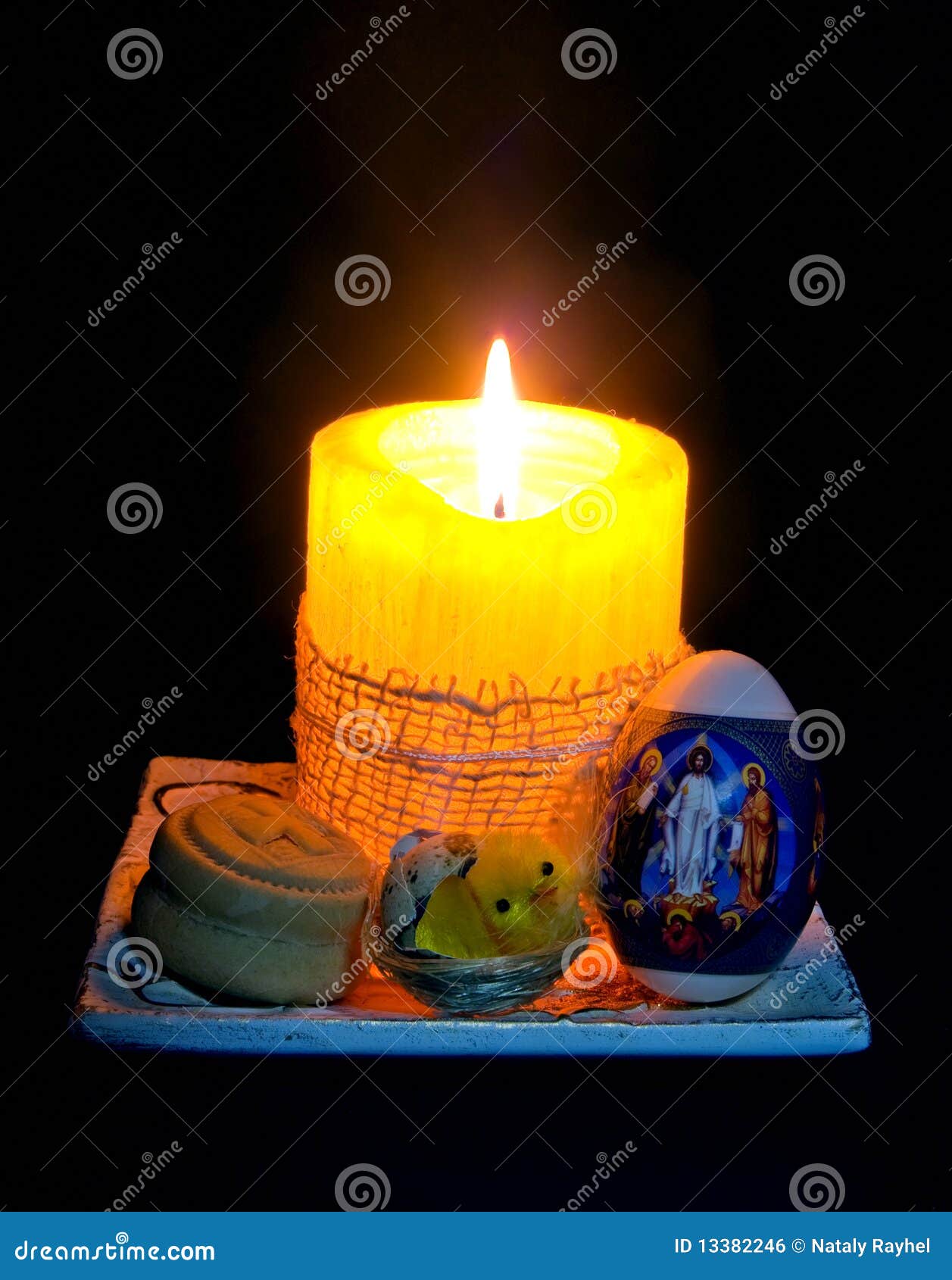 Easter candle stock photo. Image of fire, joyful, christianity - 13382246