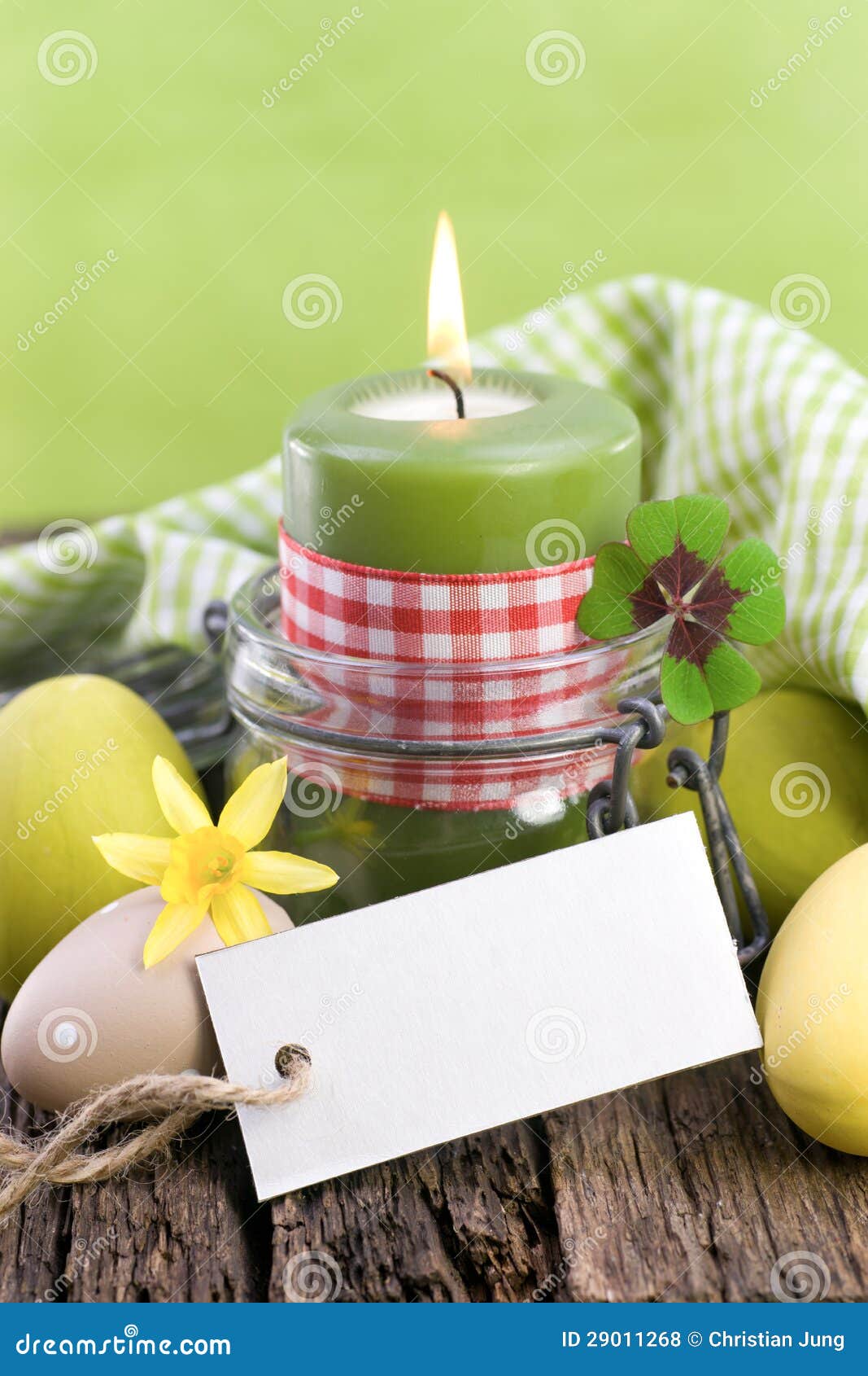 Easter candle, label stock photo. Image of blossom, decoration - 29011268