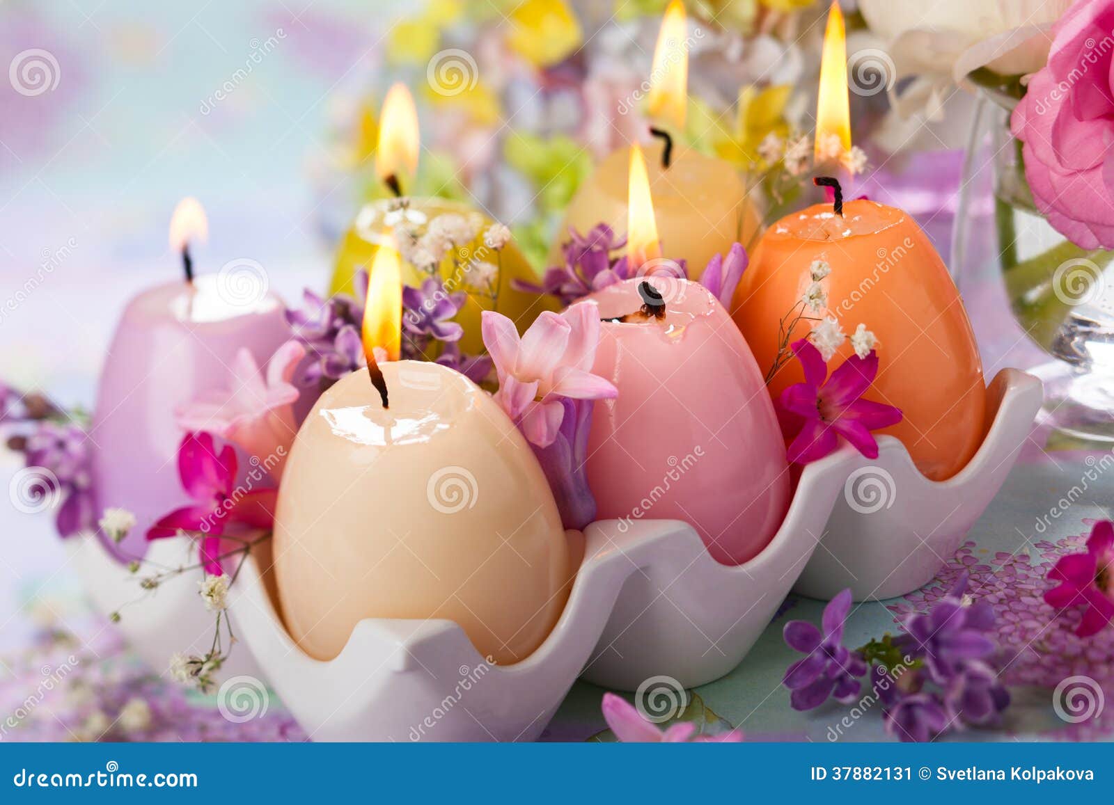 Easter candles stock image. Image of closeup, plant, aroma - 37882131