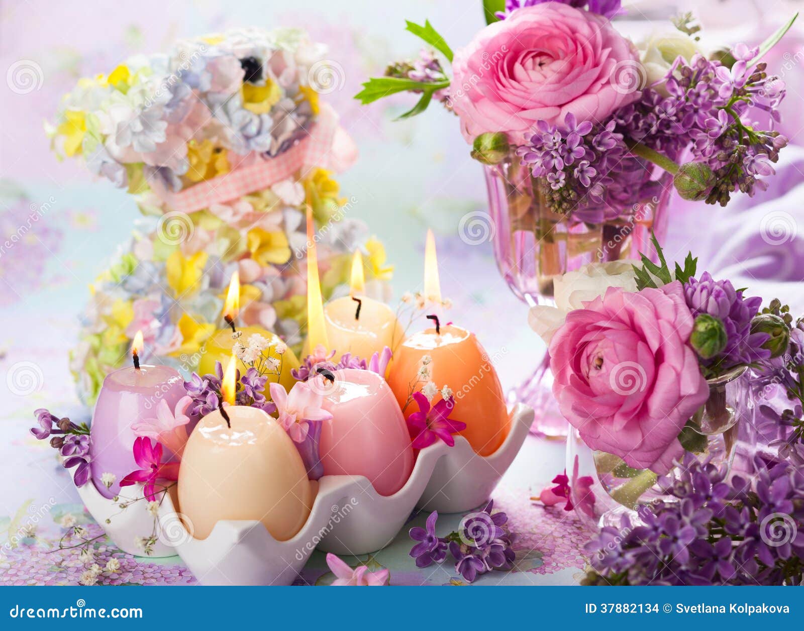 Easter candles stock photo. Image of concept, bouquet - 37882134