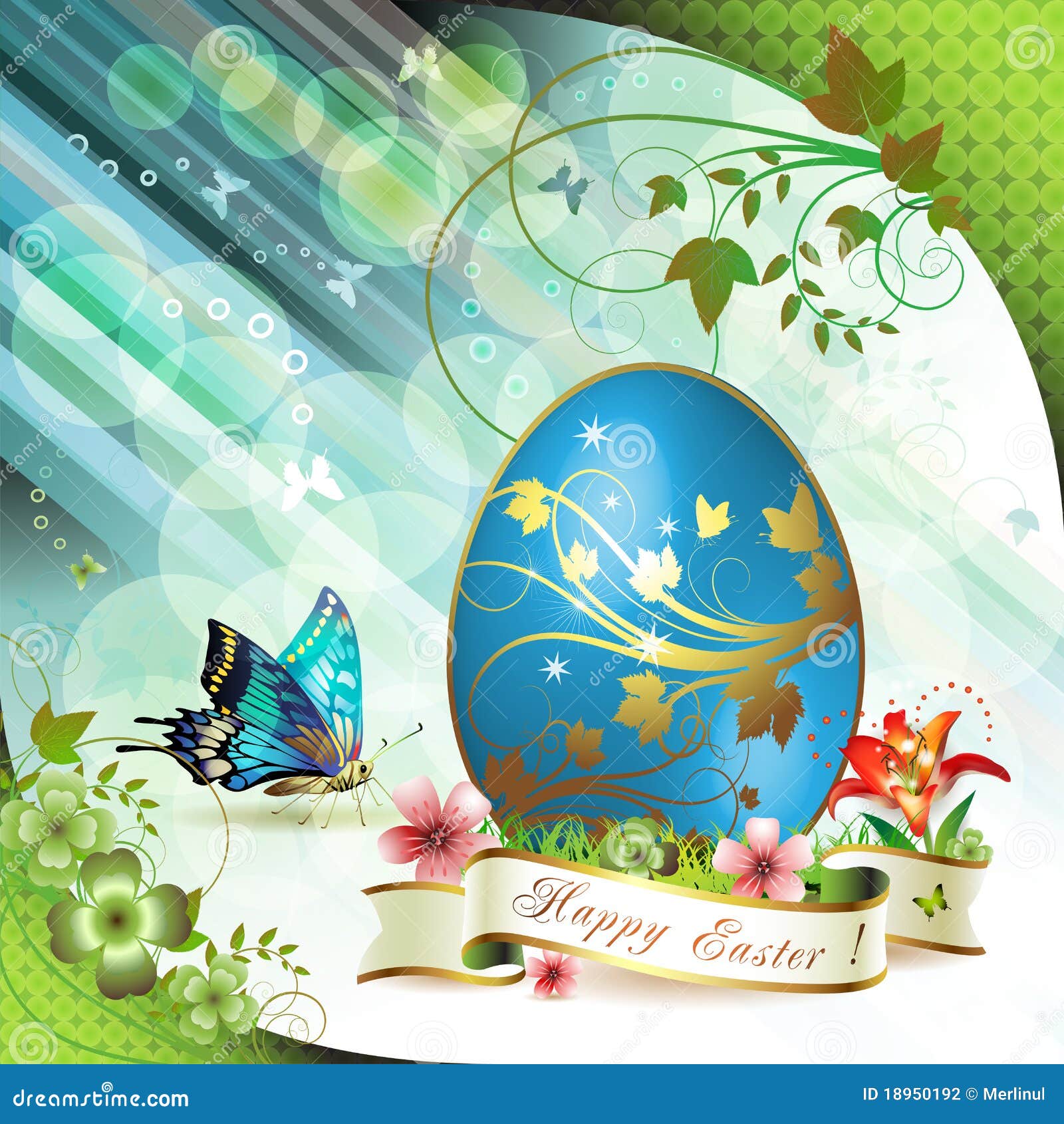 Easter card stock vector. Illustration of card, assortment - 18950192