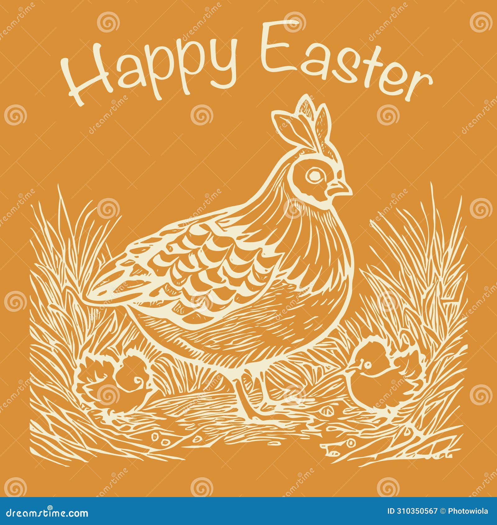 Easter Card Design. Minimalist Pattern for Printing . Line Art. Stock ...