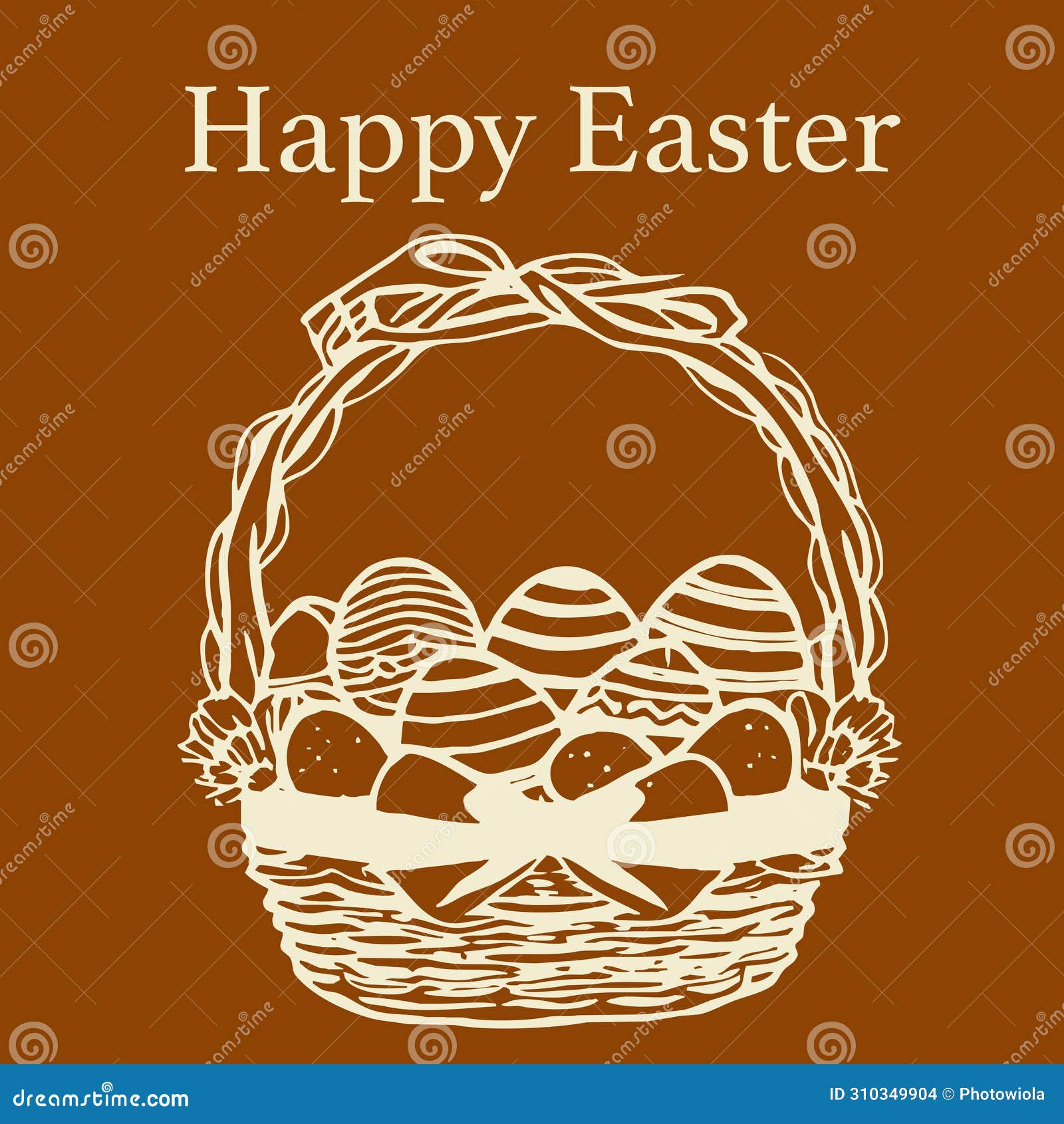 Easter Card Design. Minimalist Pattern for Printing . Line Art. Stock ...