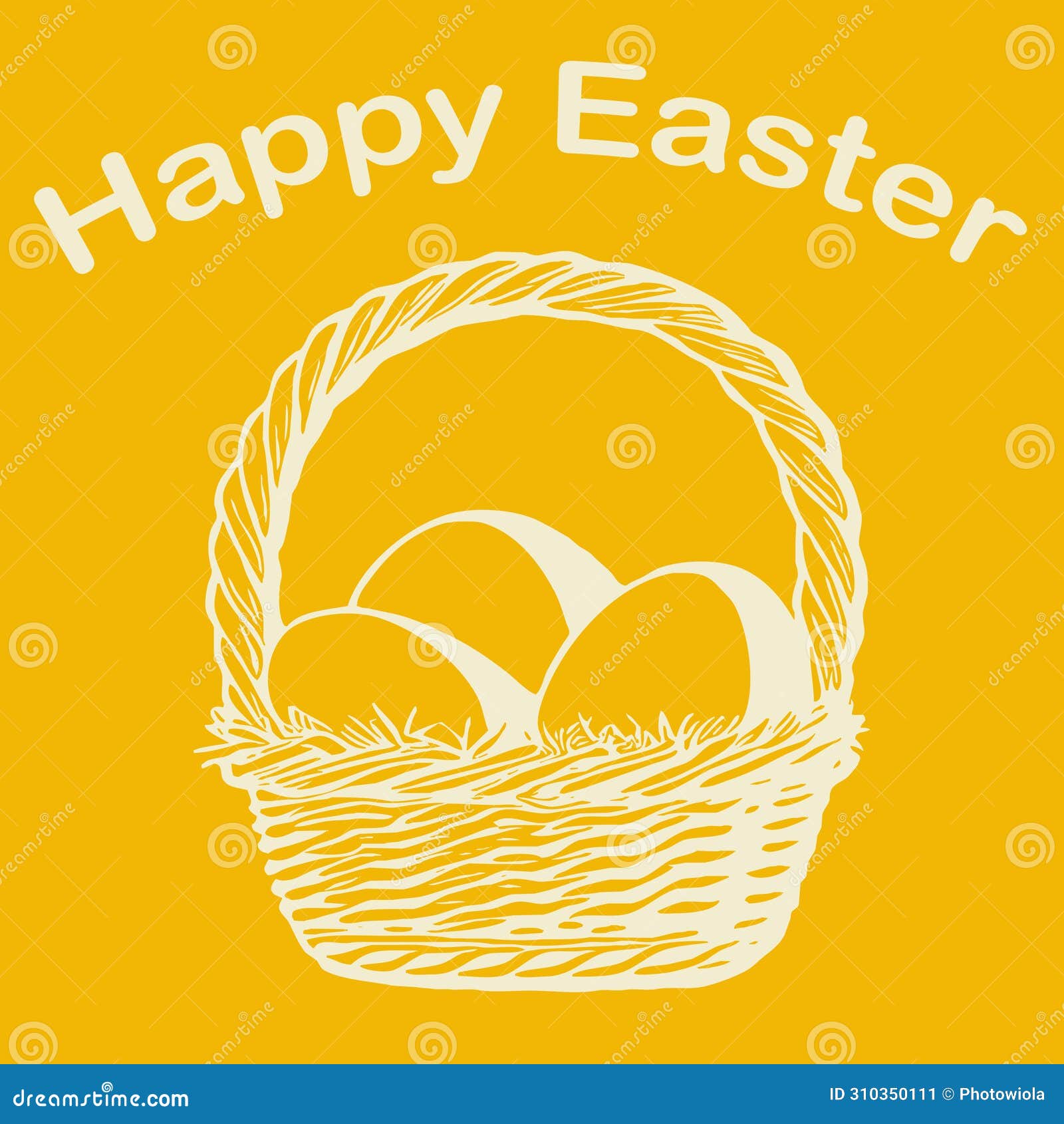 Easter Card Design. Minimalist Pattern for Printing . Line Art. Stock ...