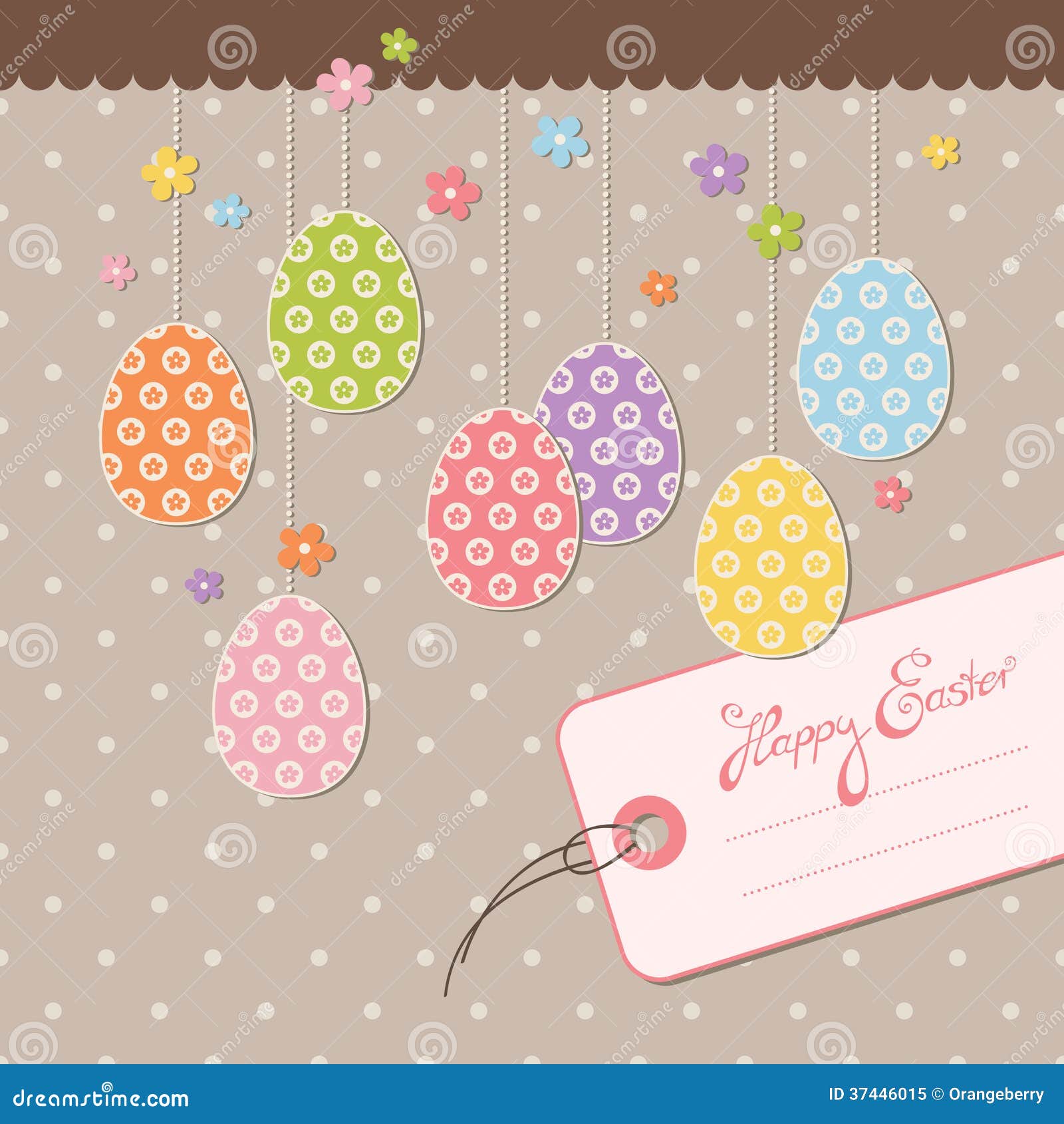 Easter card stock vector. Illustration of nostalgic, cute - 37446015