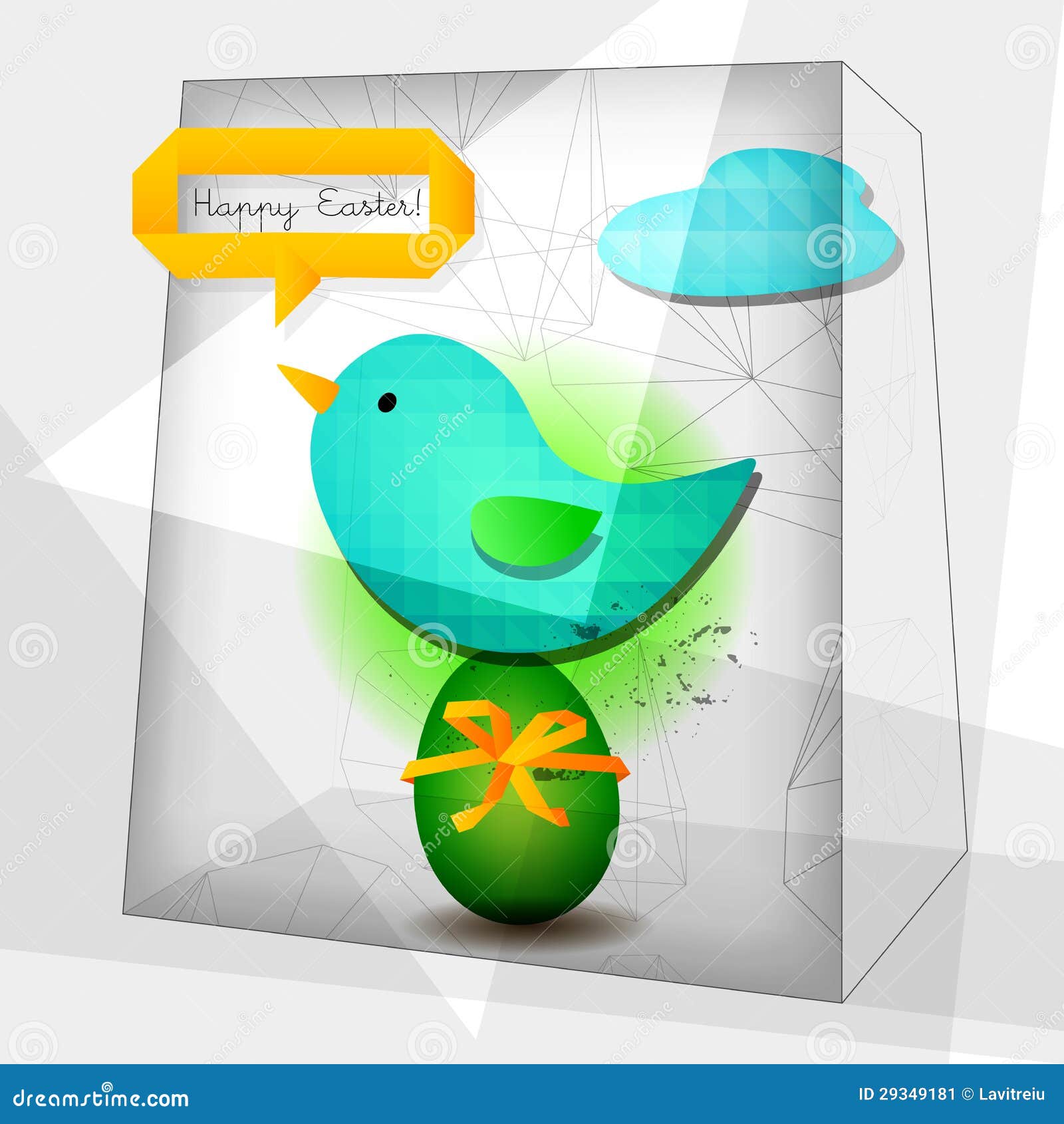 Easter card geometric stock vector. Illustration of decorative - 29349181