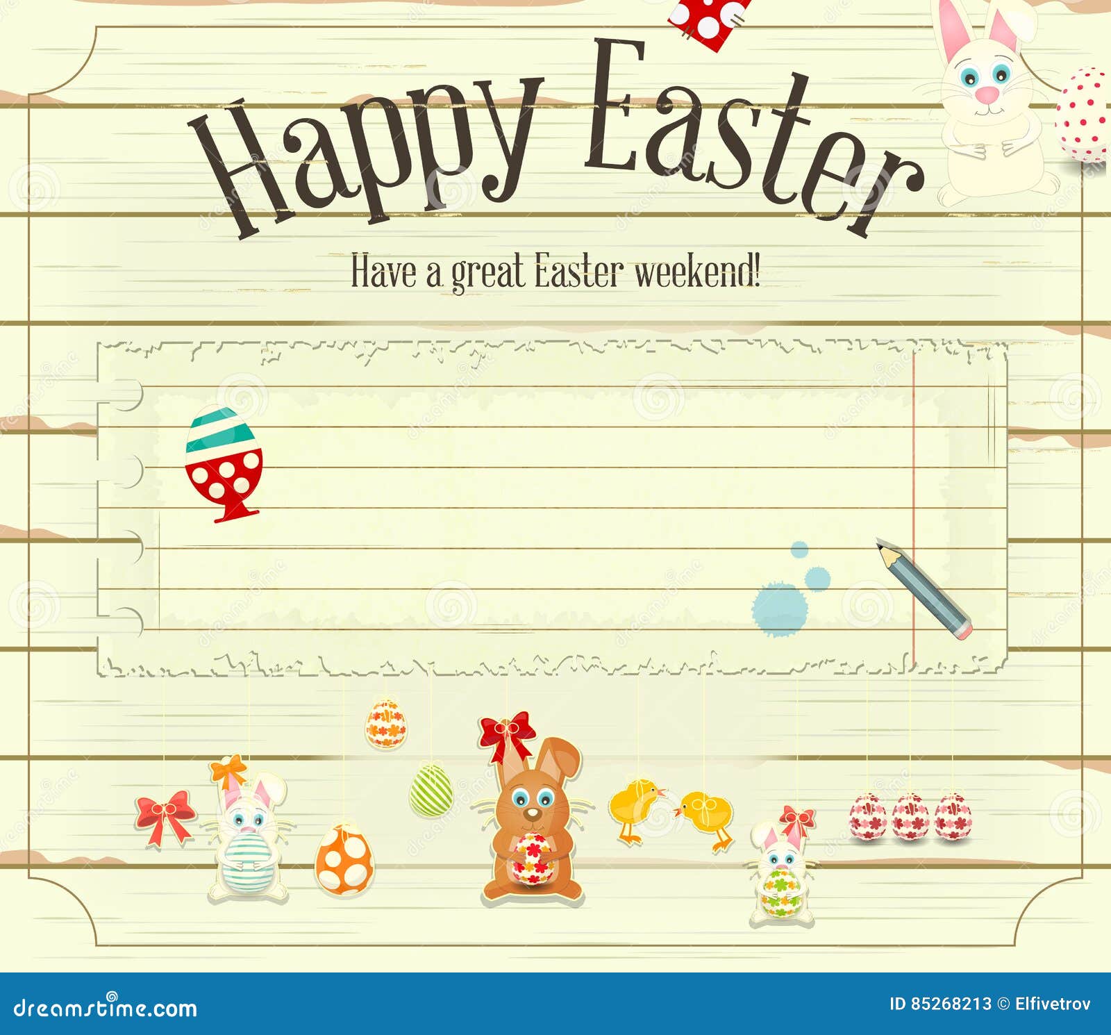 Easter Card stock illustration. Illustration of seasonal - 85268213