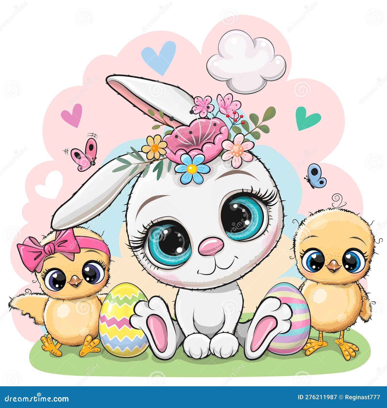 Set Of Cute Chickens In Different Poses For You Design. Cartoon ...