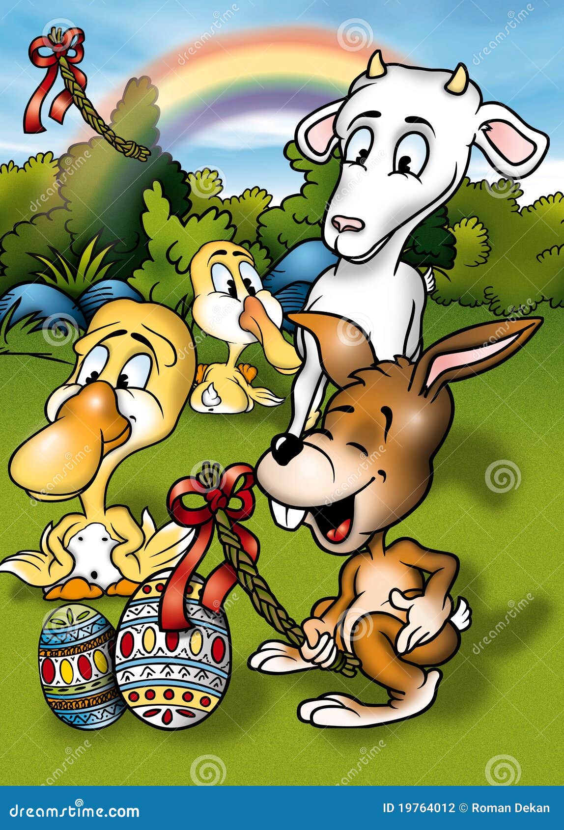 Easter Cartoon stock illustration. Illustration of drawing - 19764012