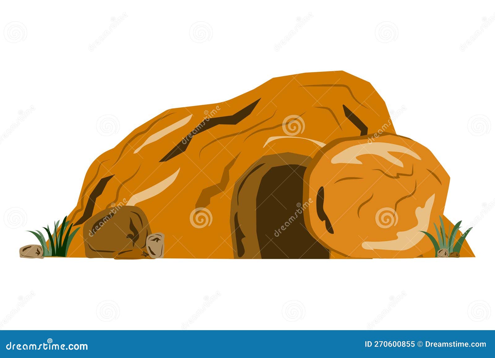 Easter Cave Stone. Vector Illustration Stock Vector - Illustration of ...