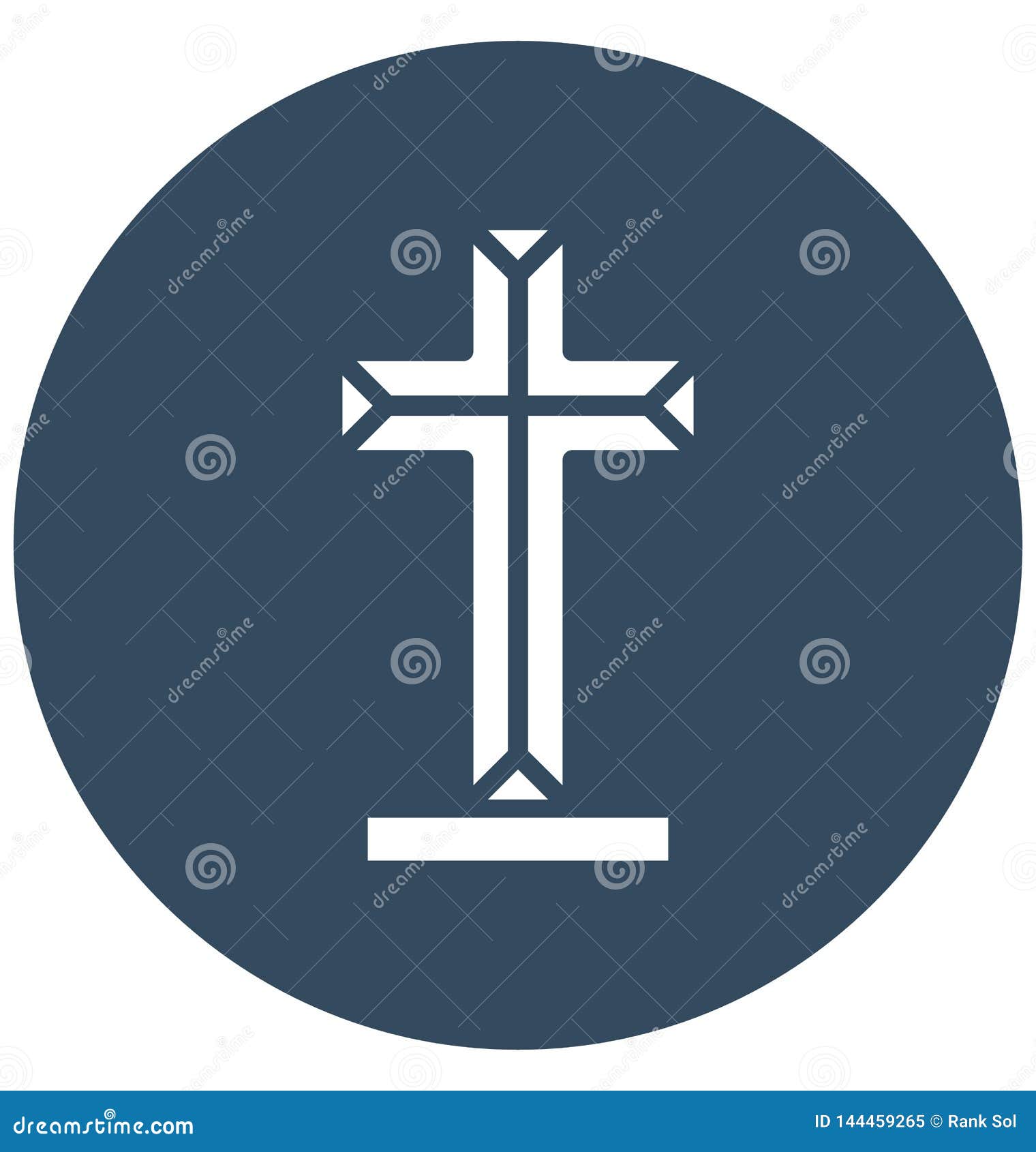 Christian Cross, Christianity Isolated Vector Icon Which Can Easily ...