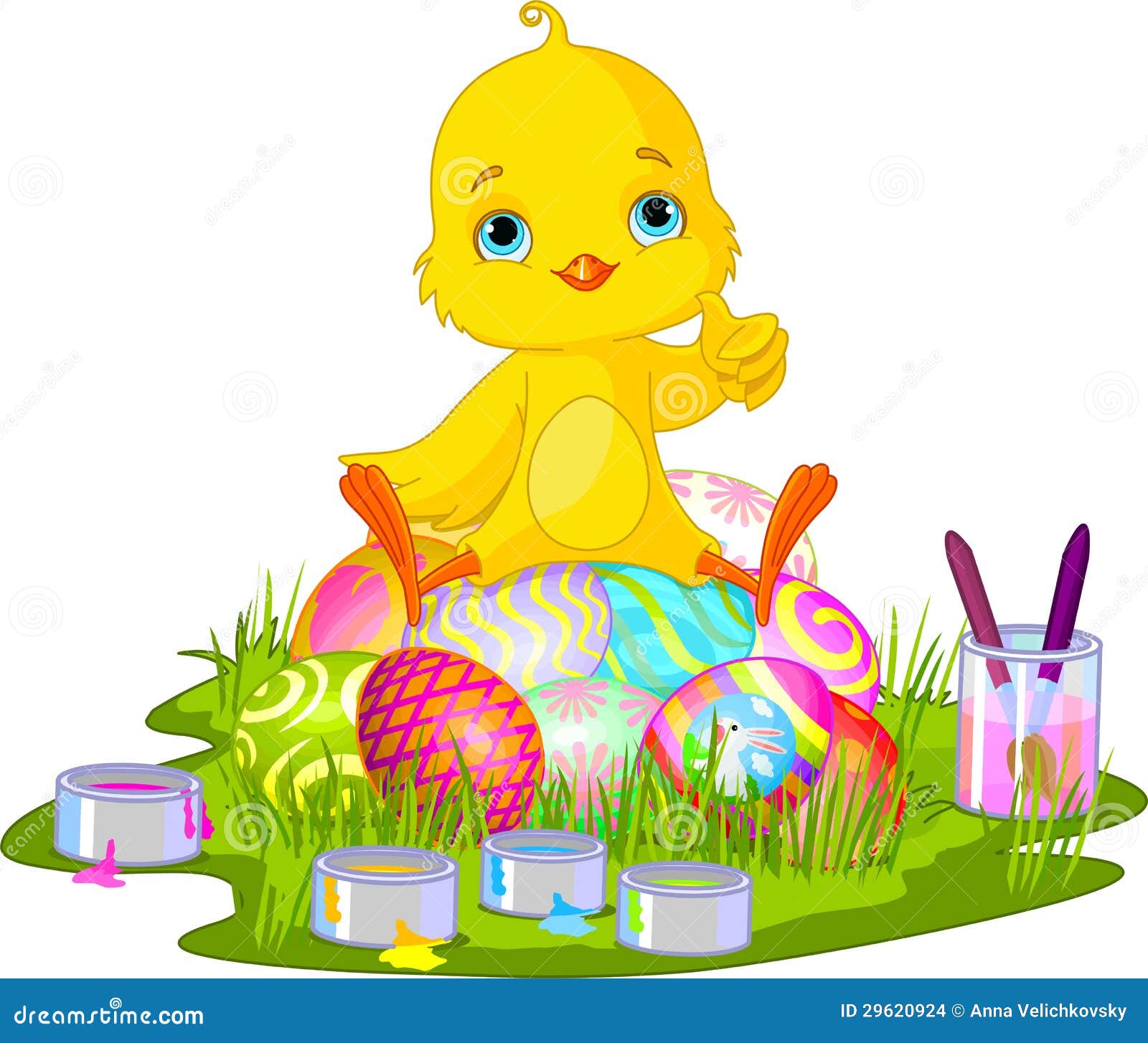 Easter chick stock vector. Illustration of clip, animal - 29620924